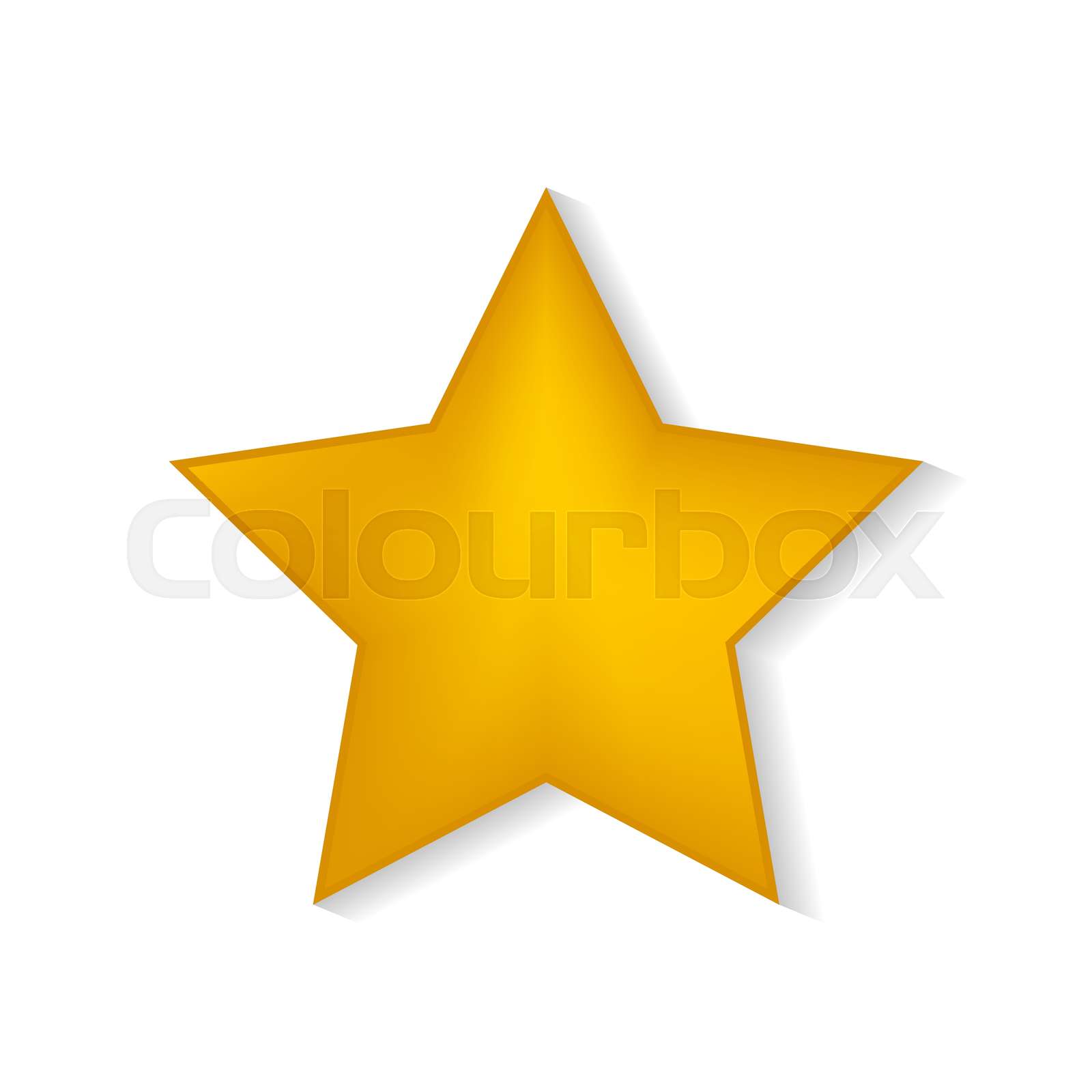 Star with shadow | Stock vector | Colourbox