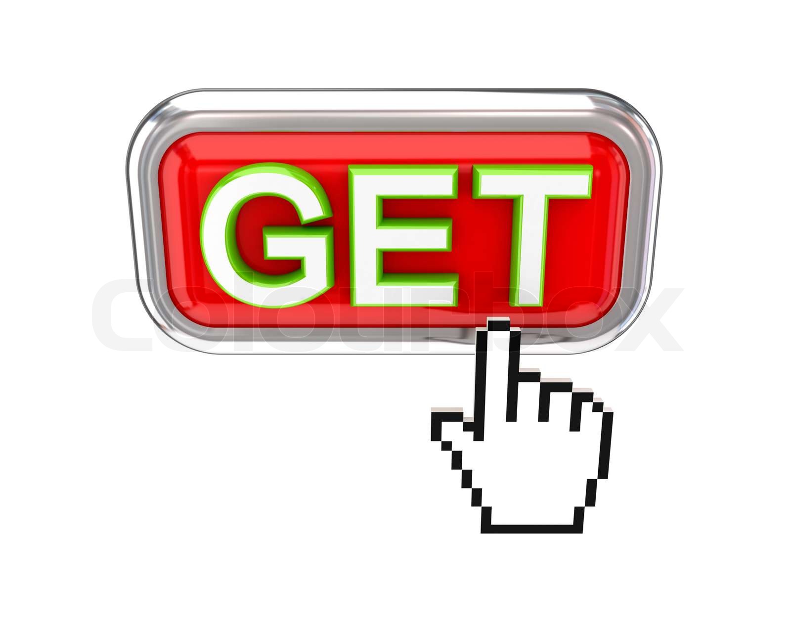 GET button and cursor | Stock image | Colourbox