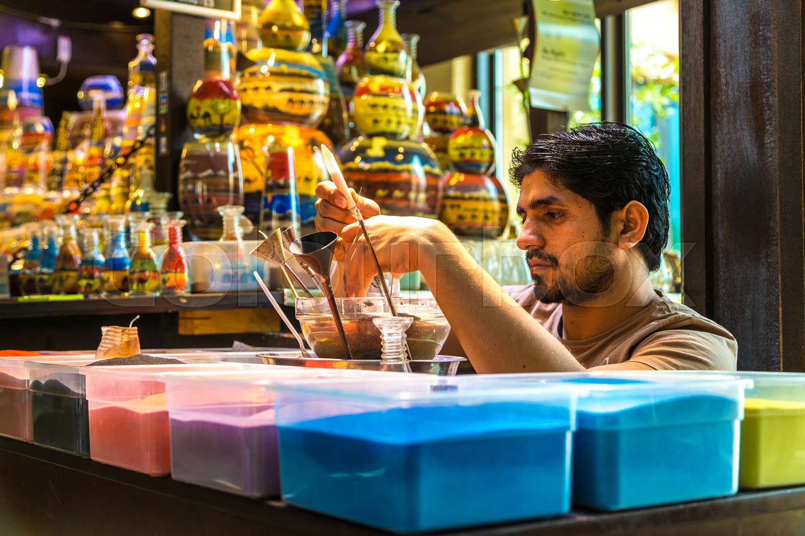 Dubai sand art | Stock image | Colourbox