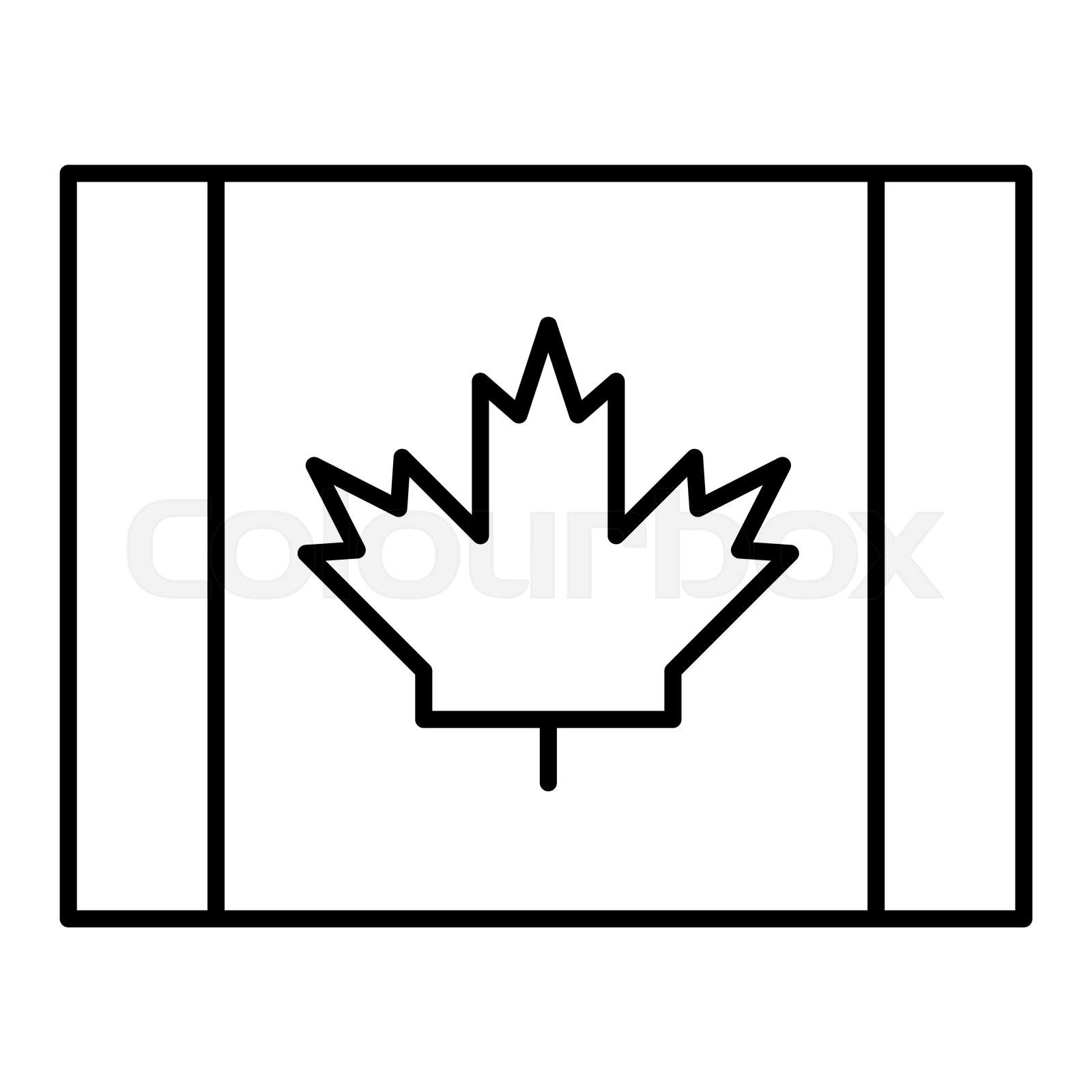 Canadian Flag Clip Art Black And White