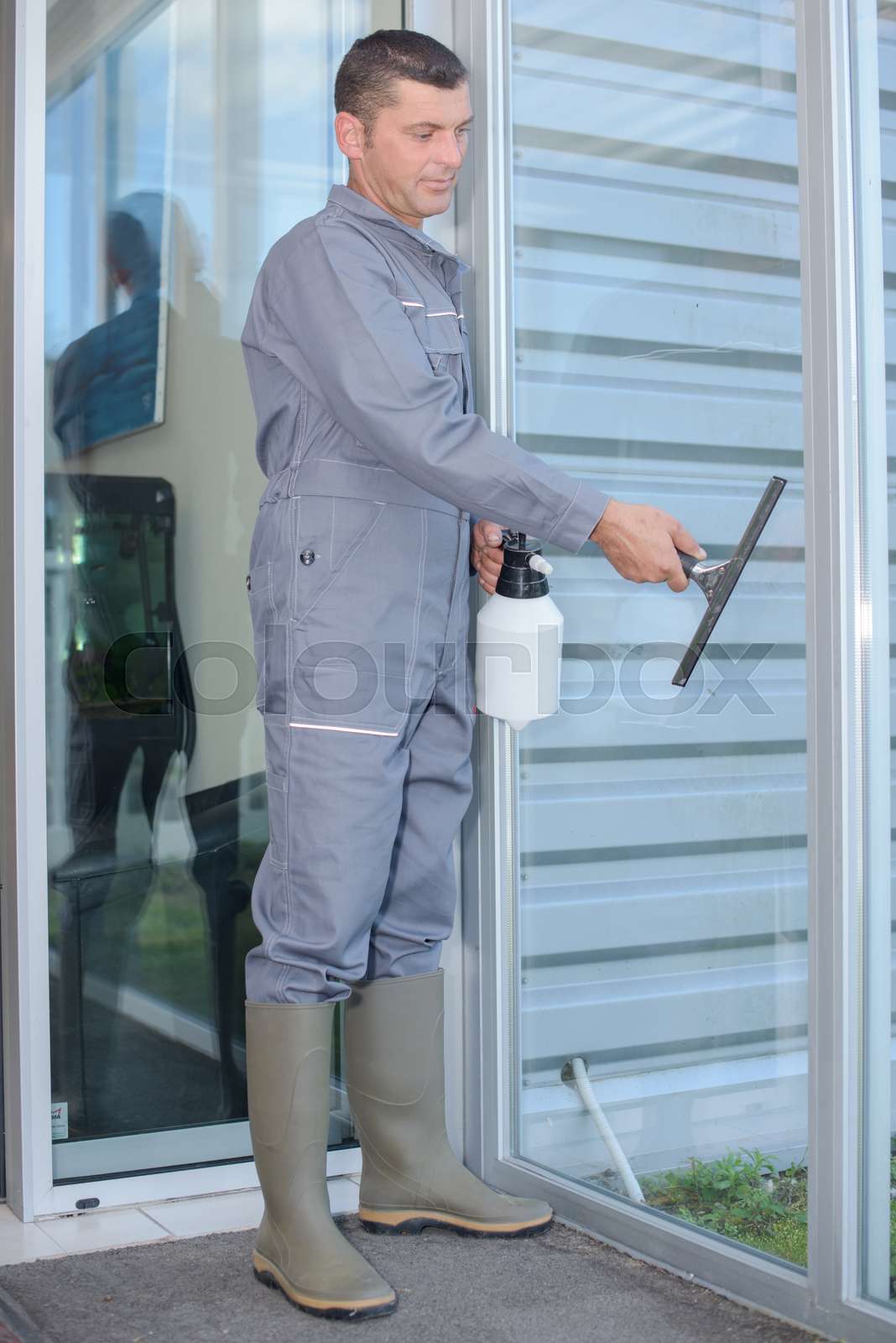 man window cleaning | Stock image | Colourbox