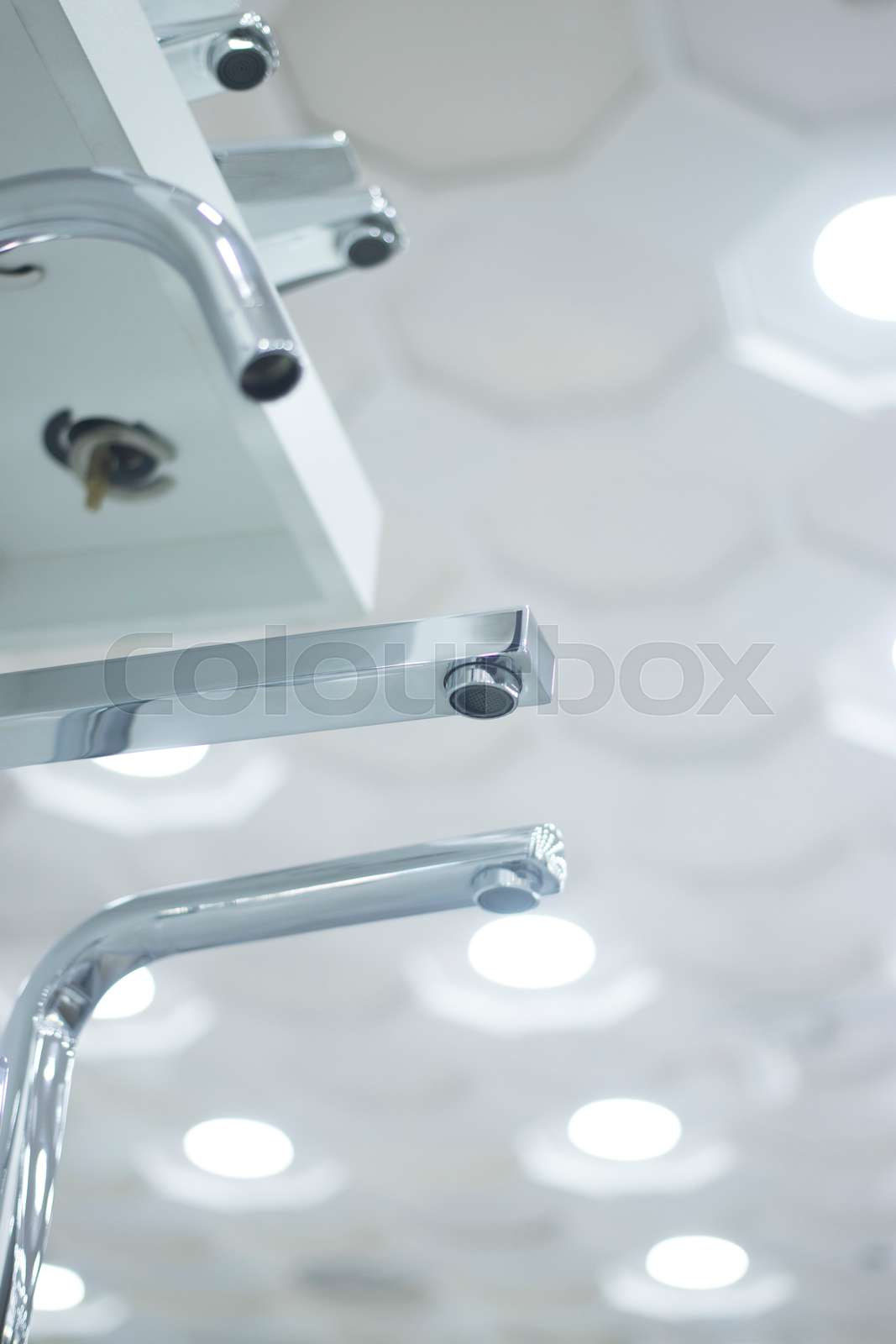 Bathroom tap display showroom | Stock image | Colourbox