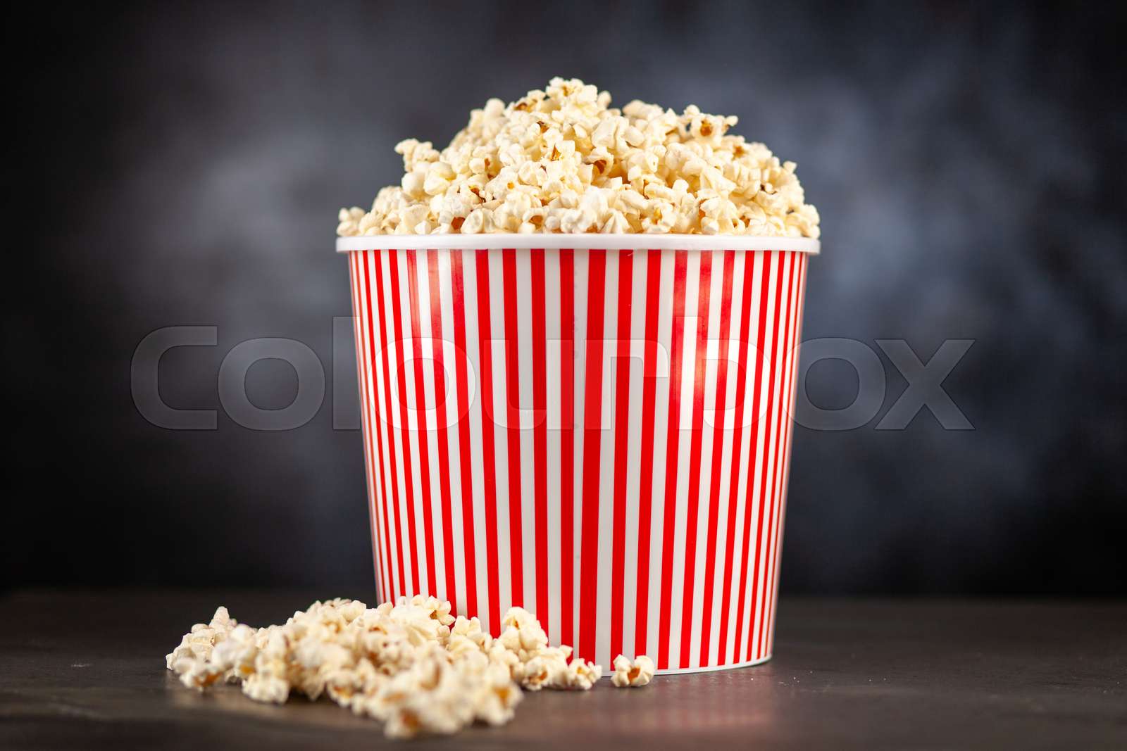 Full popcorn bucket | Stock image | Colourbox