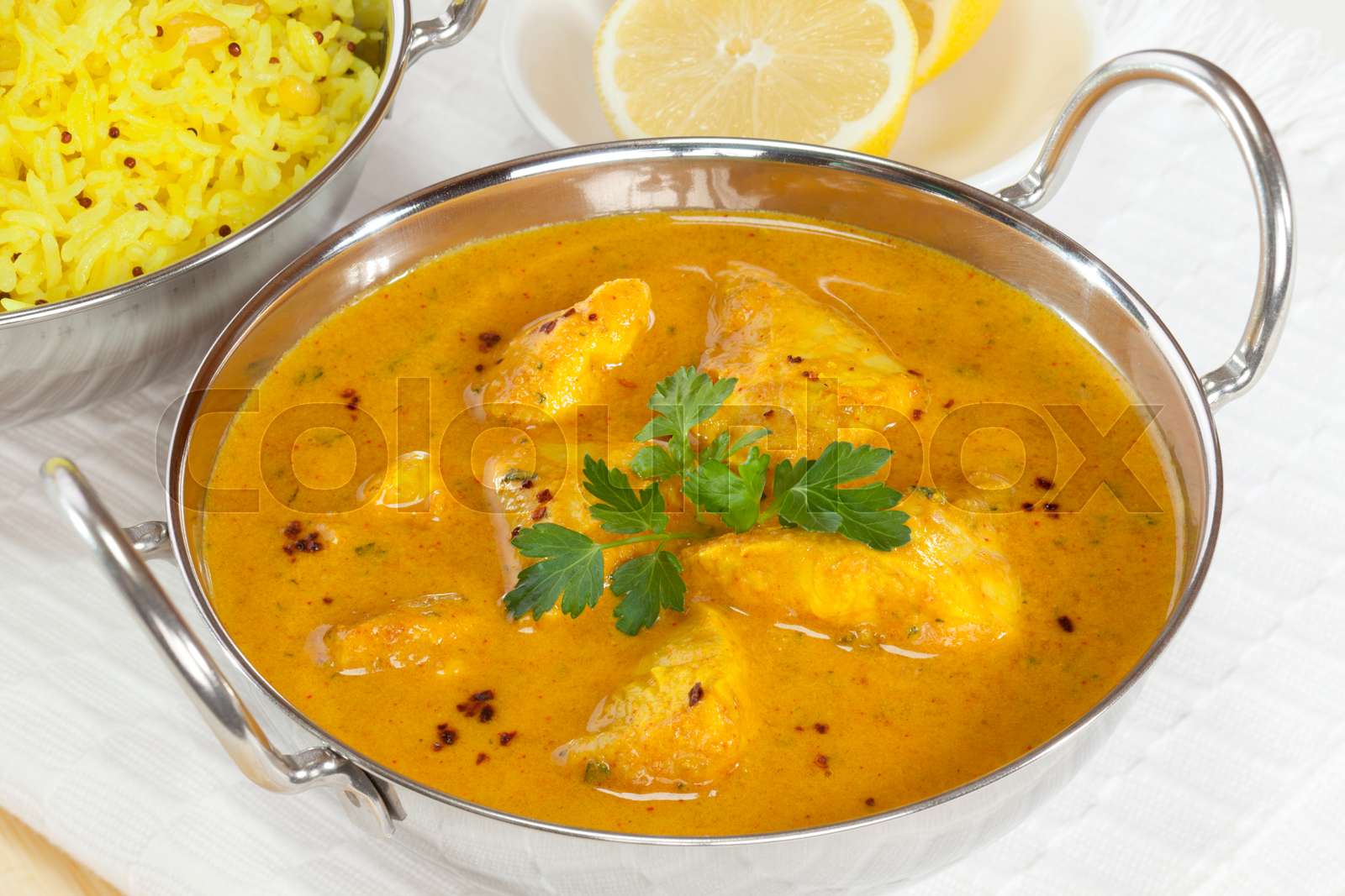 Chicken Curry with Basmati Rice | Stock image | Colourbox