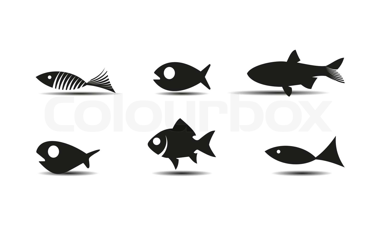 Fisch Icons | Stock-Vektor | Colourbox