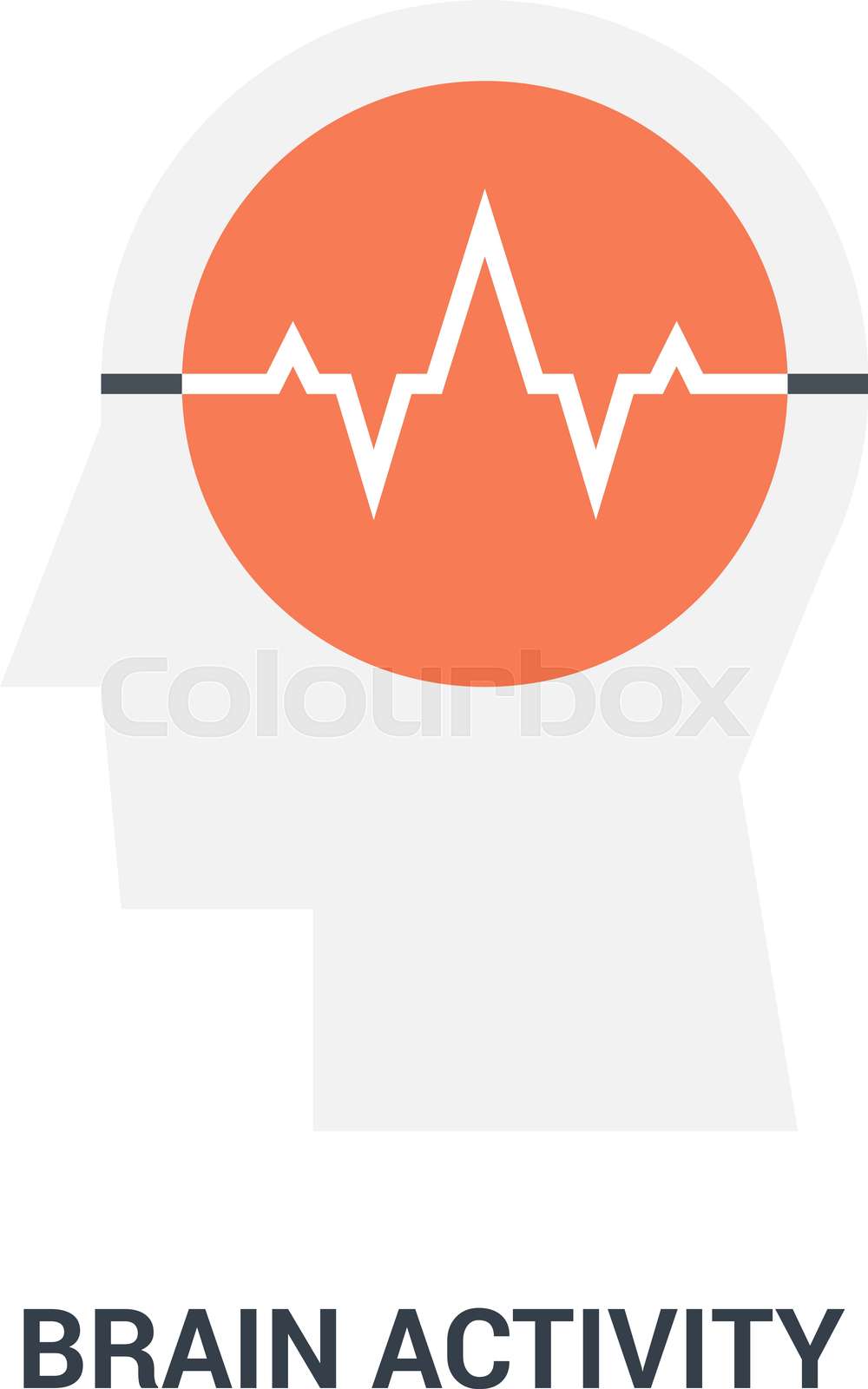brain activity icon concept | Stock vector | Colourbox