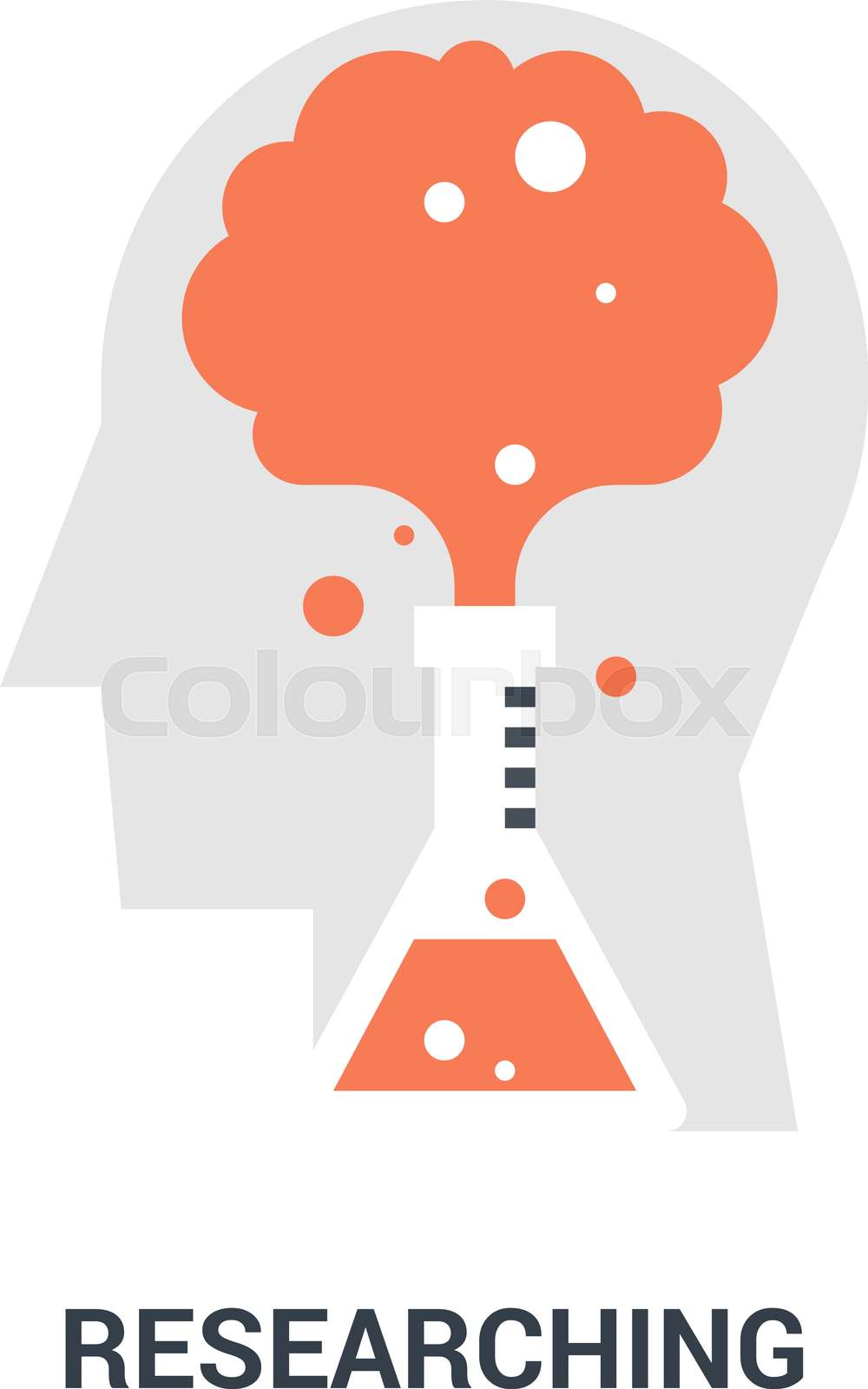 researching icon concept | Stock vector | Colourbox