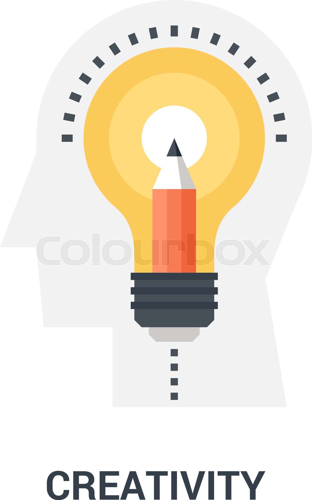 creativity icon concept | Stock vector | Colourbox