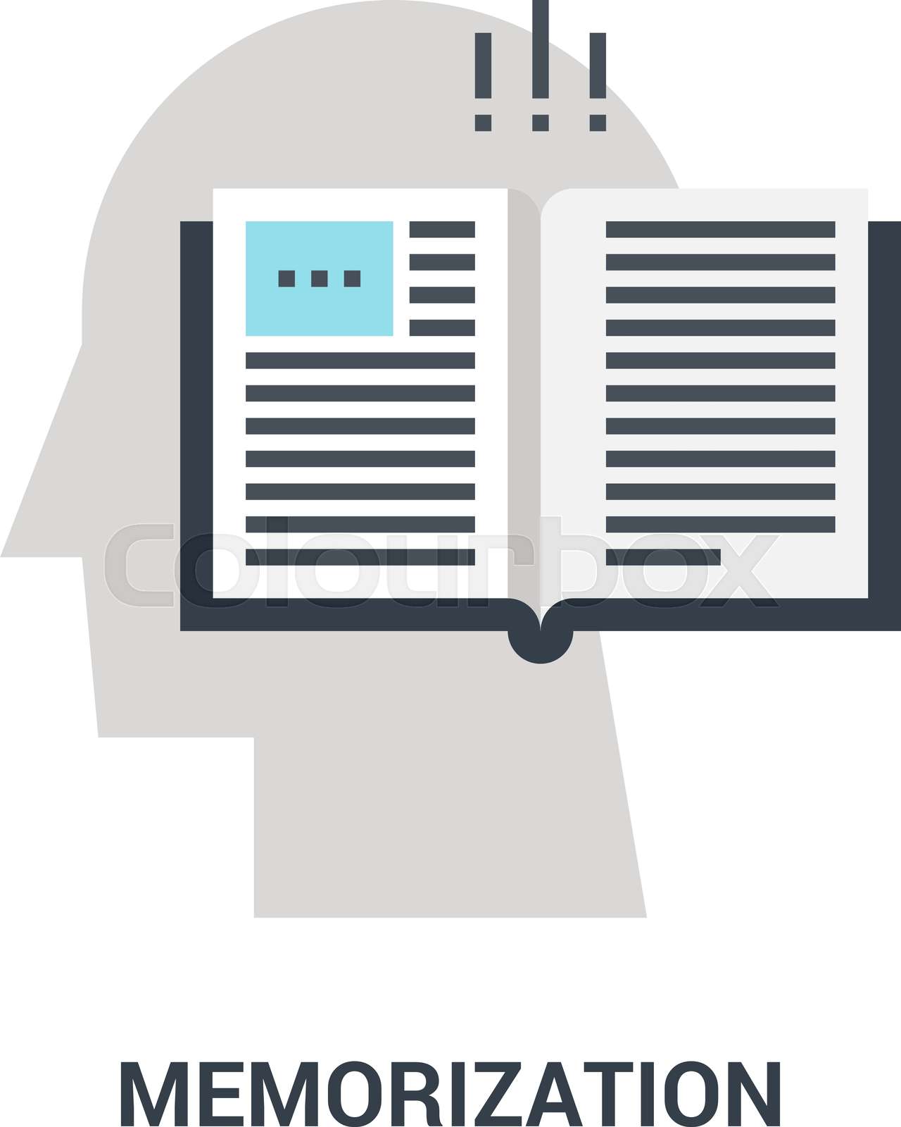 memorization icon concept | Stock vector | Colourbox