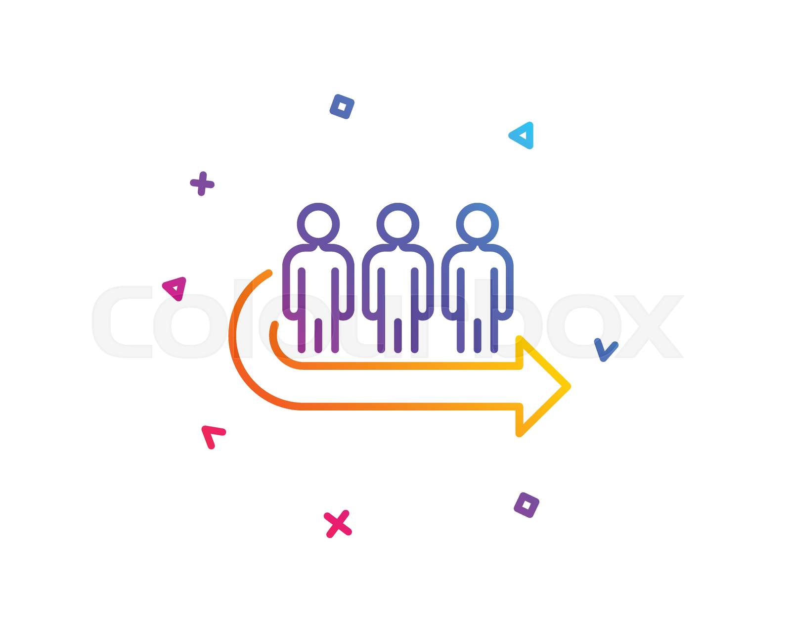 Queue line icon. People waiting sign. Vector | Stock vector | Colourbox