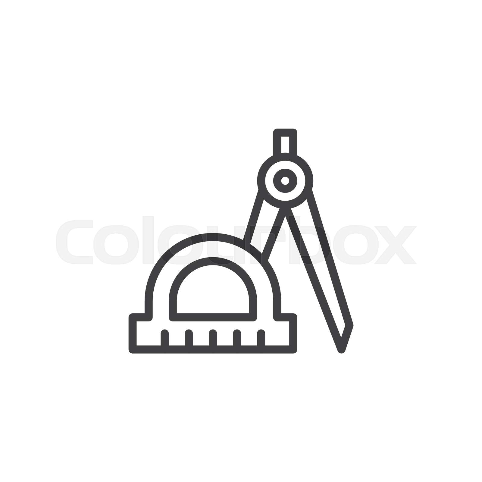 Protractor Compass Icon