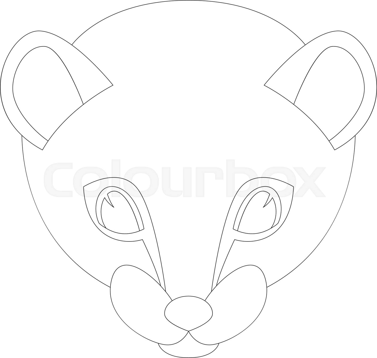 cartoon weasel face vector illustration | Stock vector | Colourbox