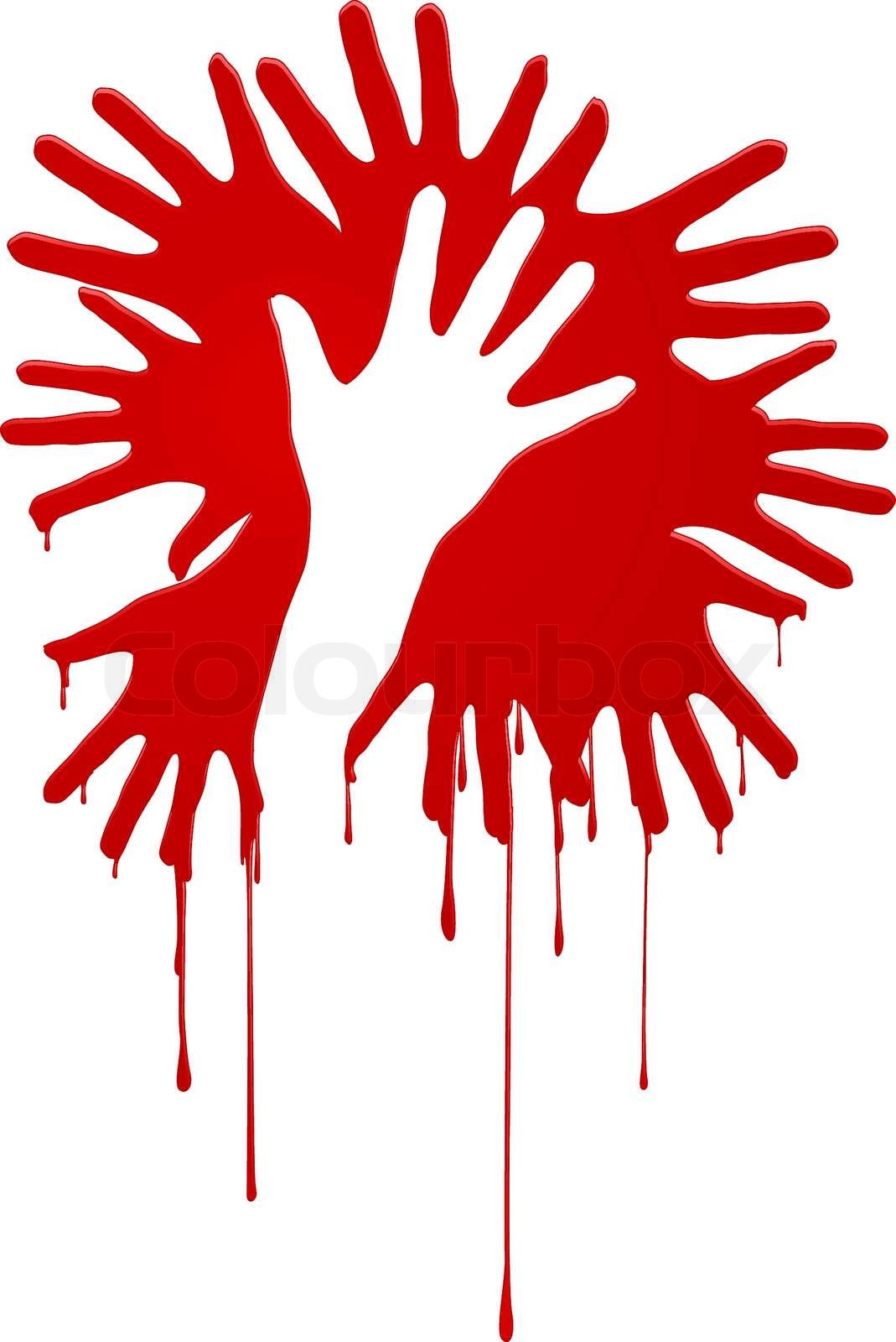 Abstract bloody hands | Stock vector | Colourbox