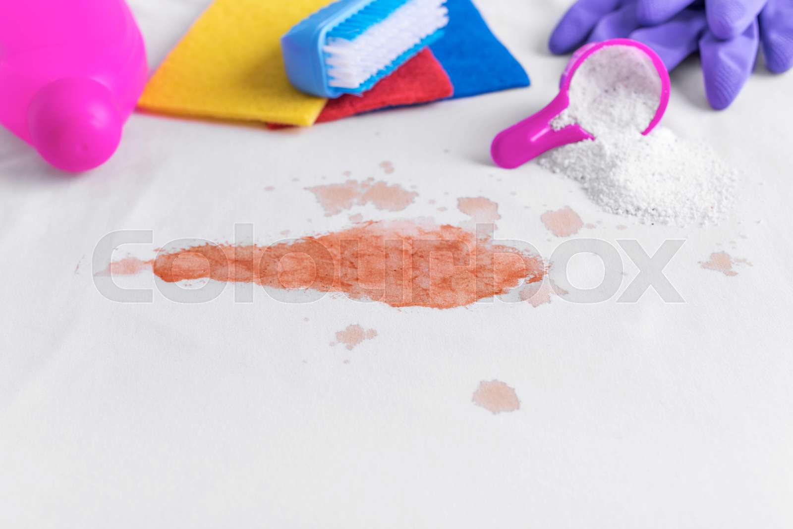 Powder to remove stains. Very heavy contamination. | Stock image ...