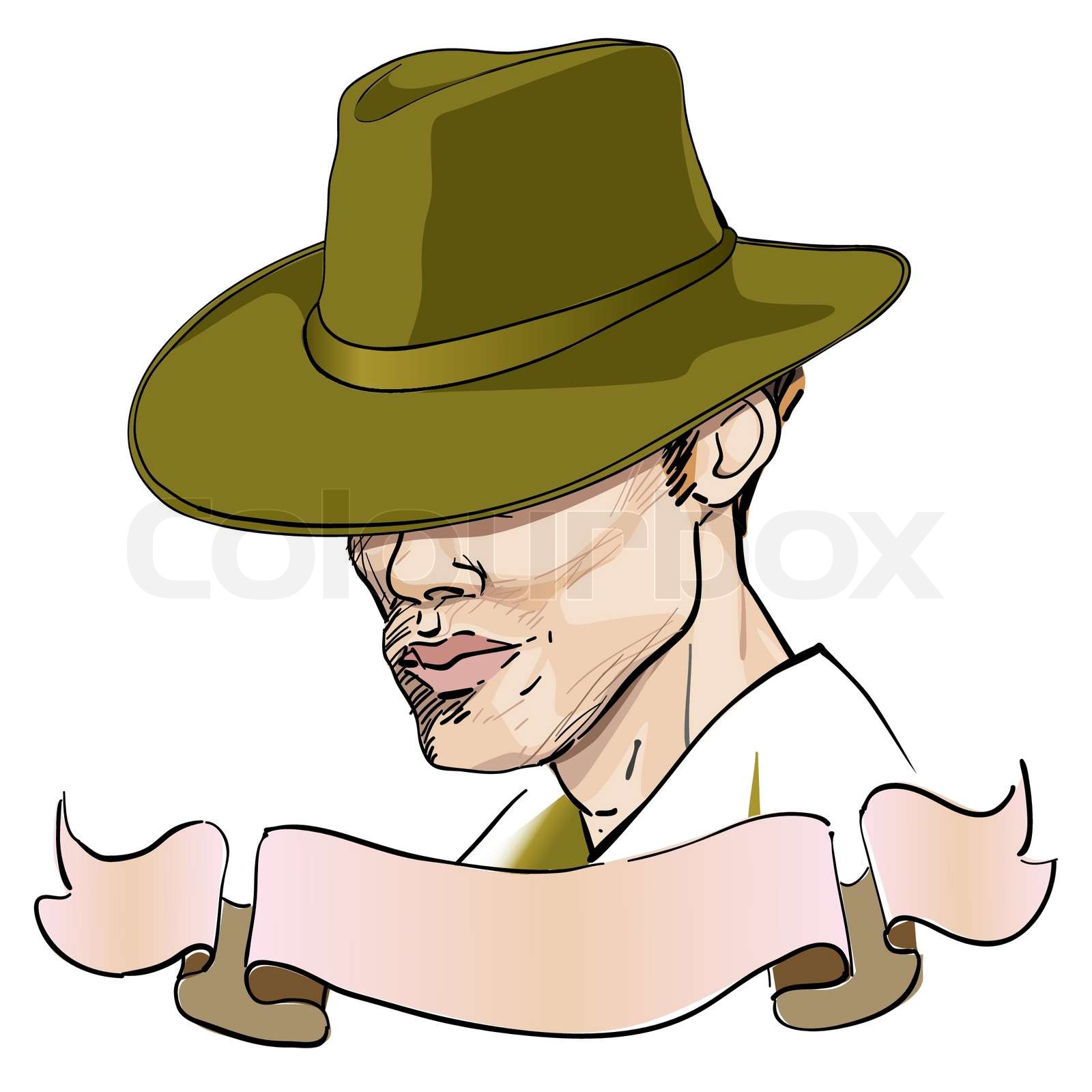 elegant men hat | Stock vector | Colourbox