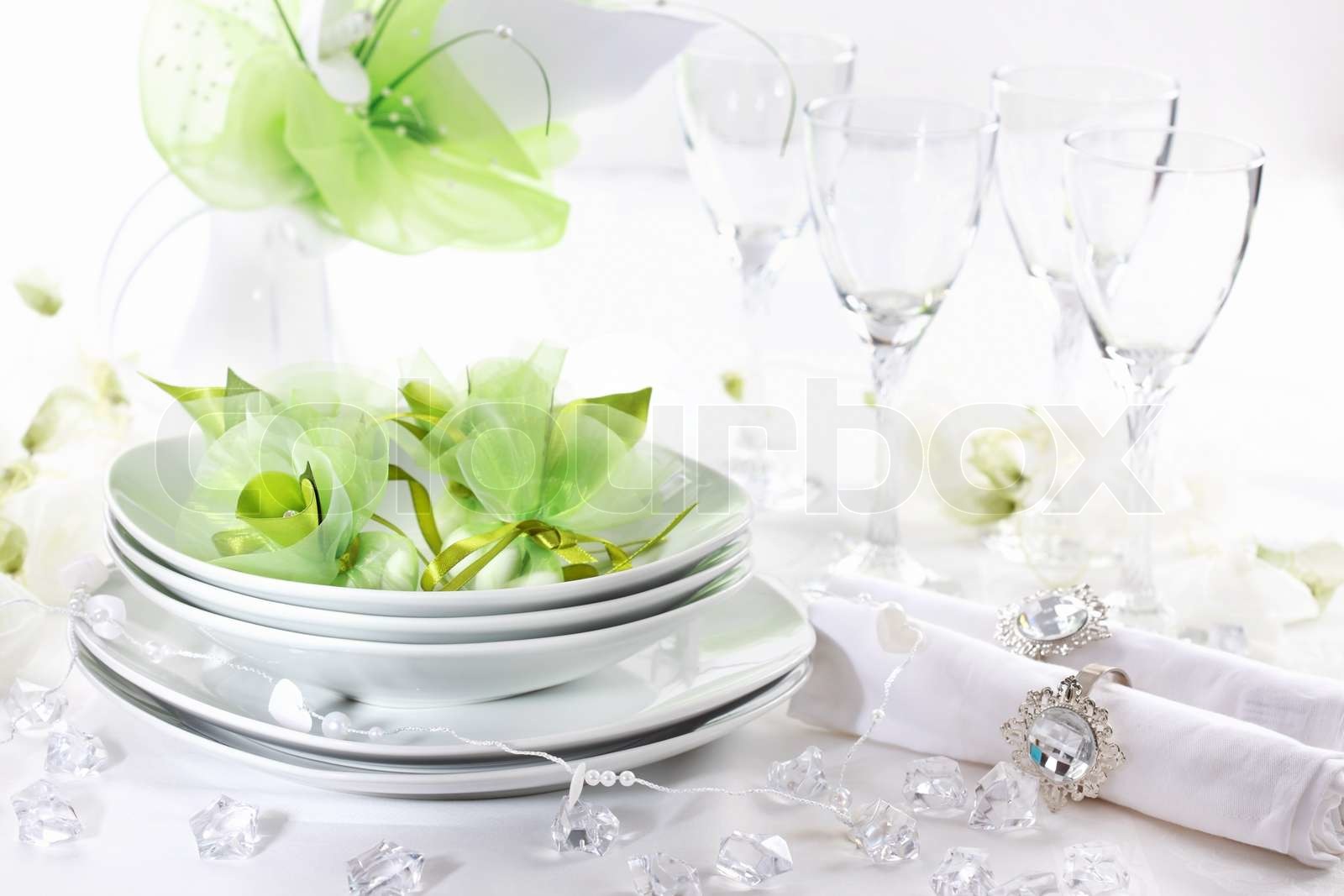 Luxury Gedeck für Hochzeit | Stock Bild | Colourbox