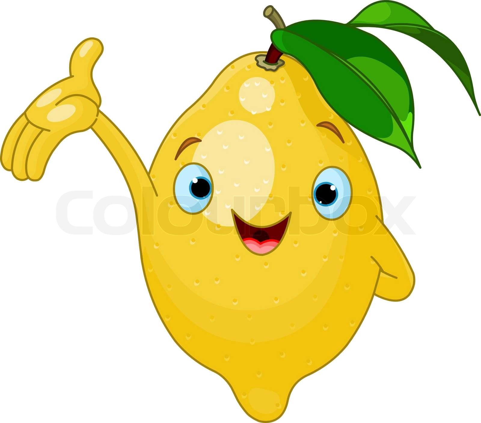 Cheerful Cartoon Lemon character | Stock vector | Colourbox