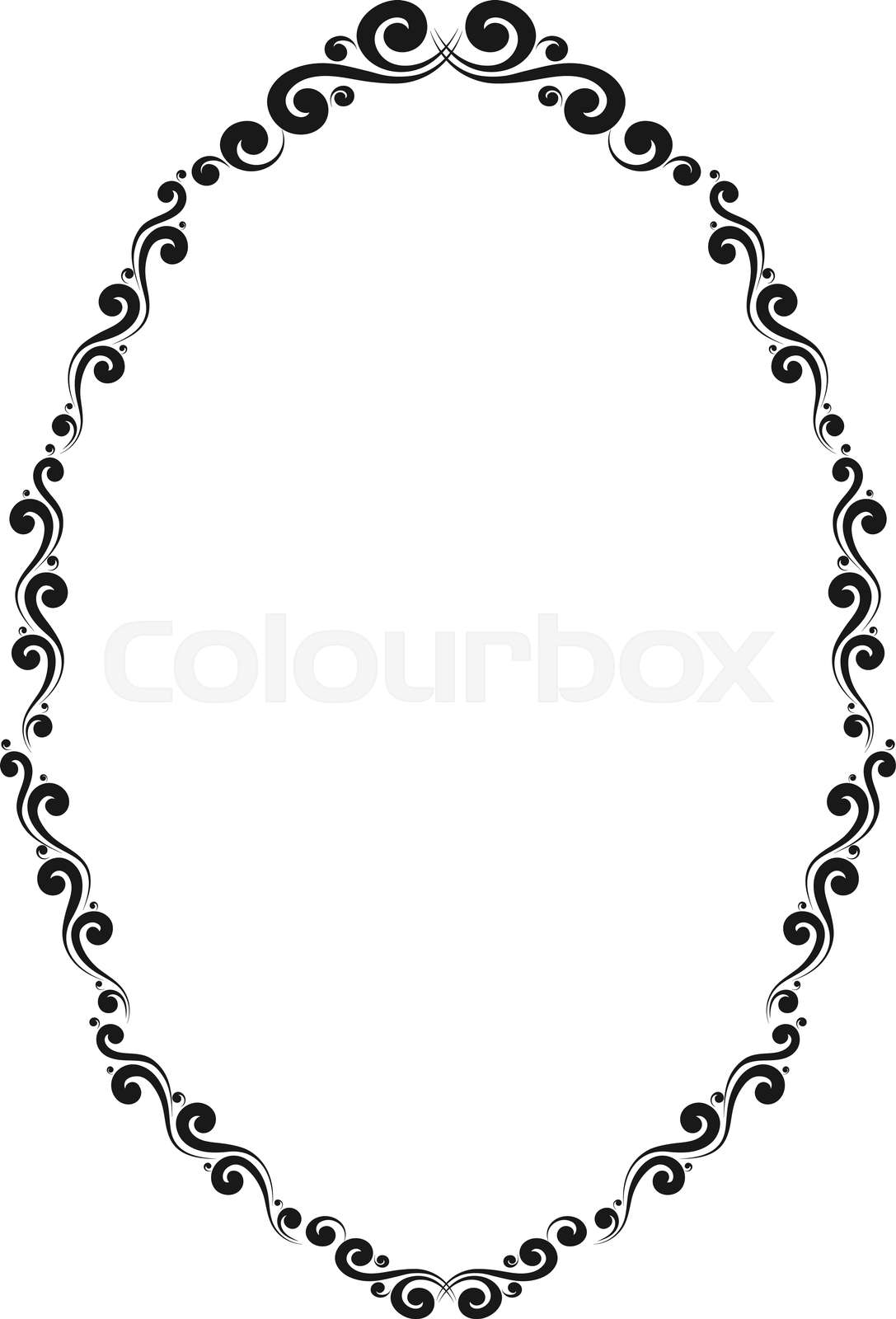 oval decorative border | Stock vector | Colourbox