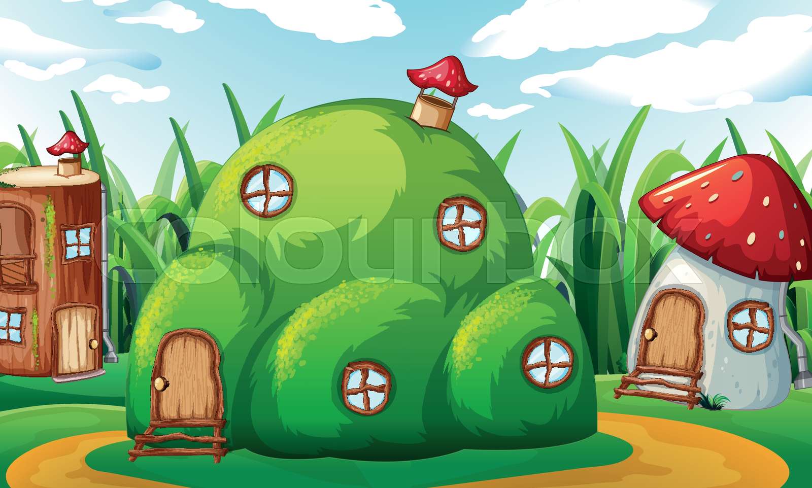 An enchanted magic house | Stock vector | Colourbox