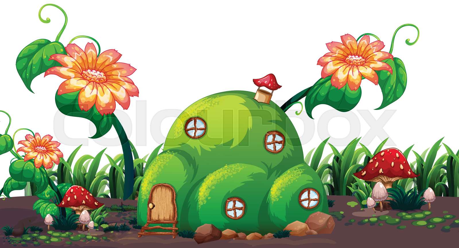 An enchanted magic house | Stock vector | Colourbox