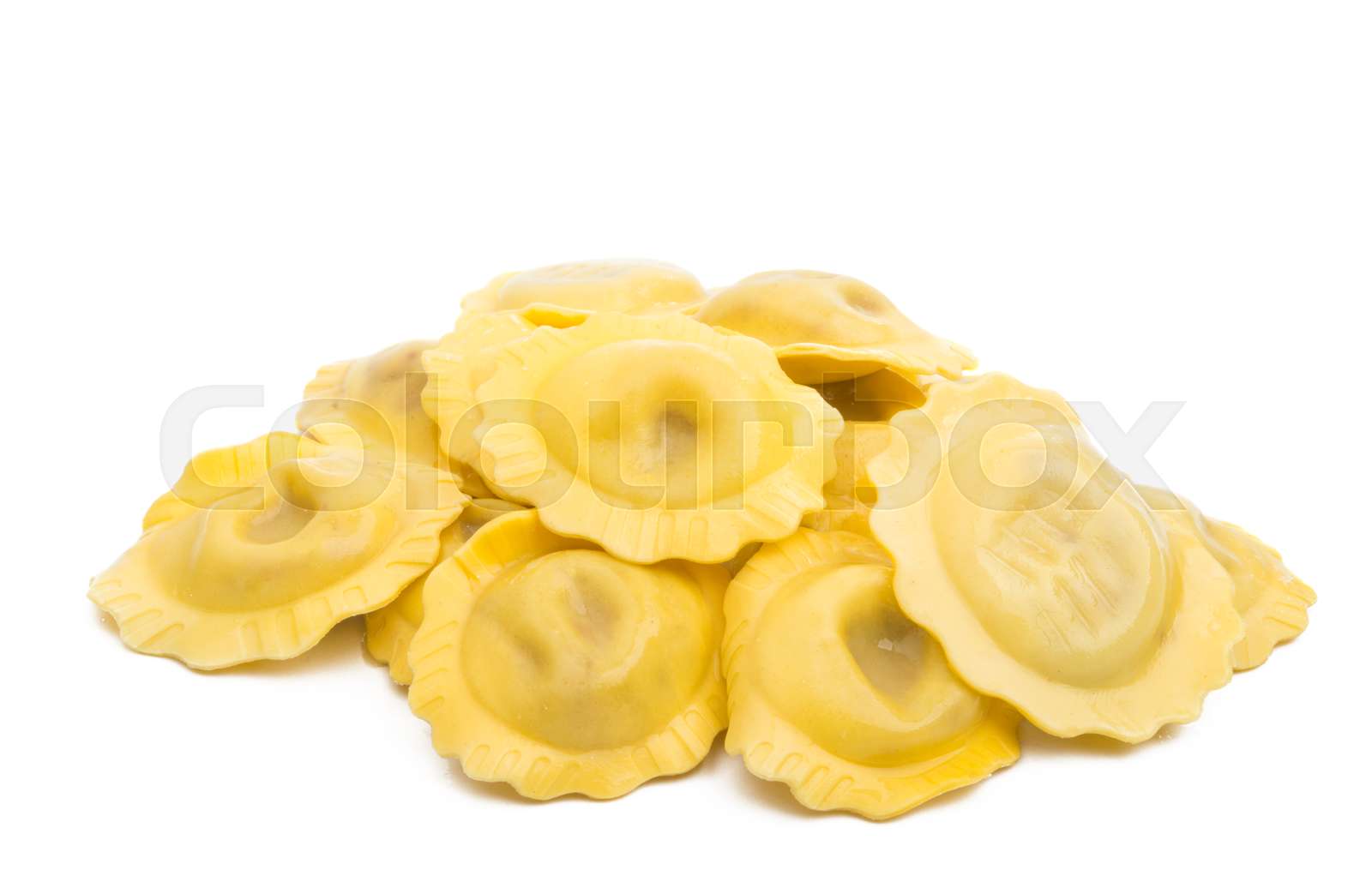 round ravioli isolated | Stock image | Colourbox