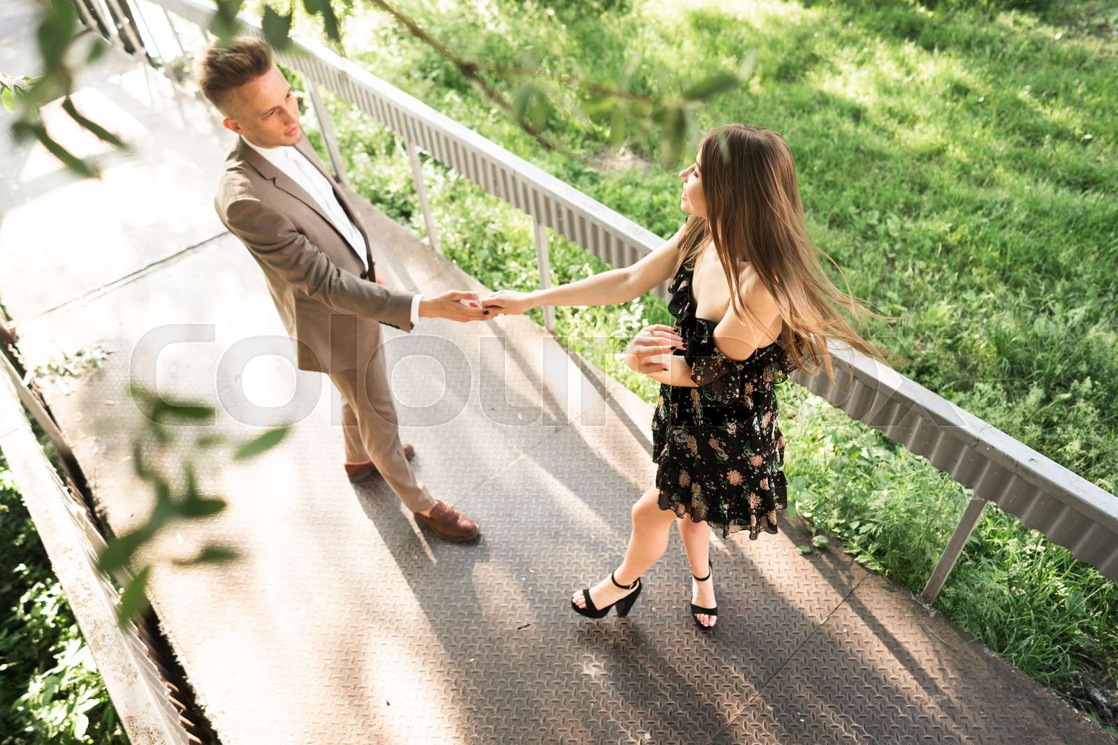 Young couple posing at the camera. | Stock image | Colourbox