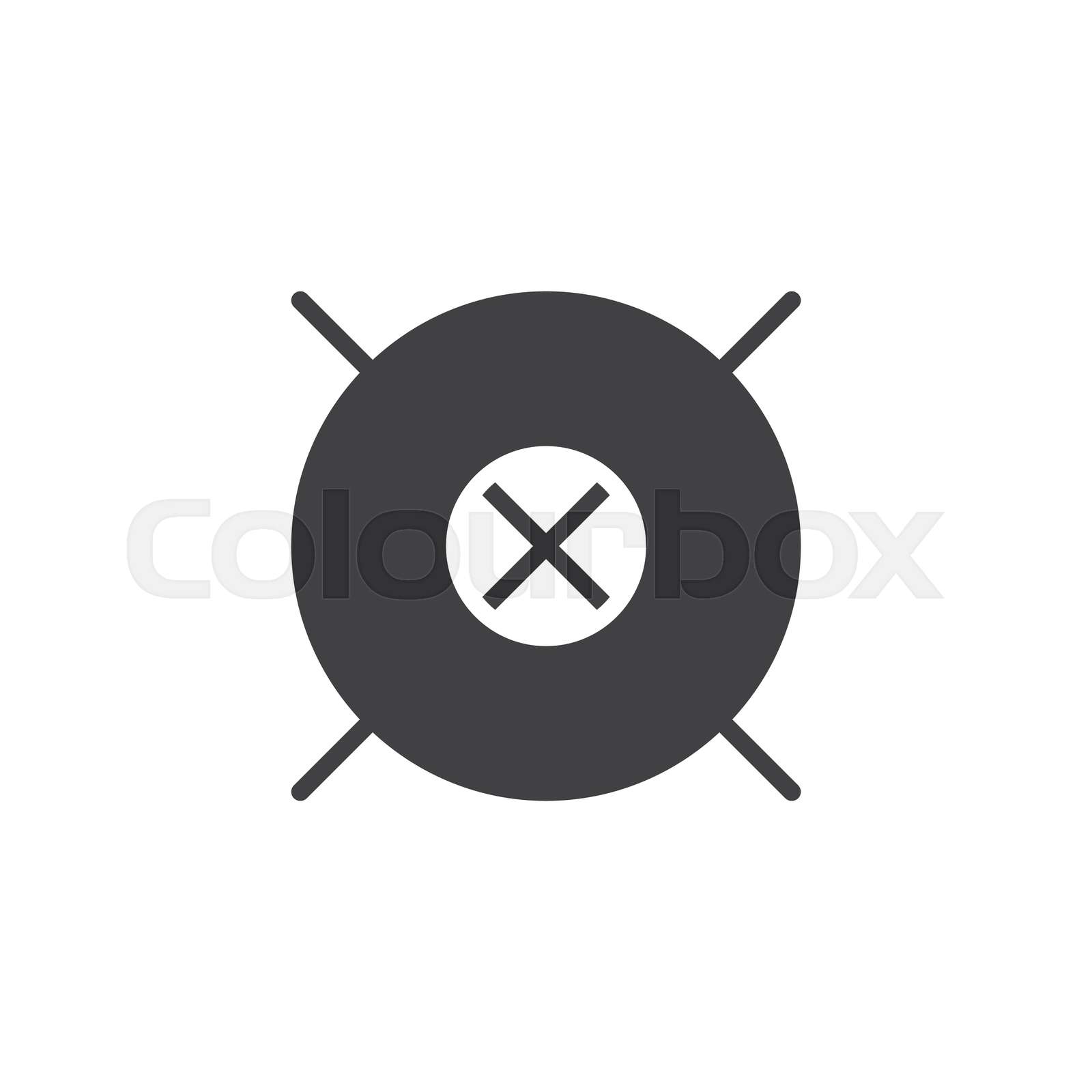 Floor lamp top view vector icon | Stock vector | Colourbox