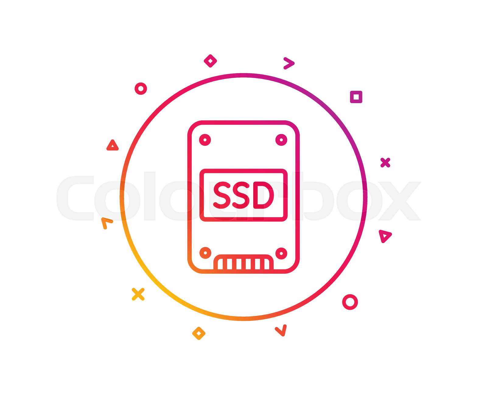 SSD icon. Solid-state drive sign. Vector | Stock vector | Colourbox