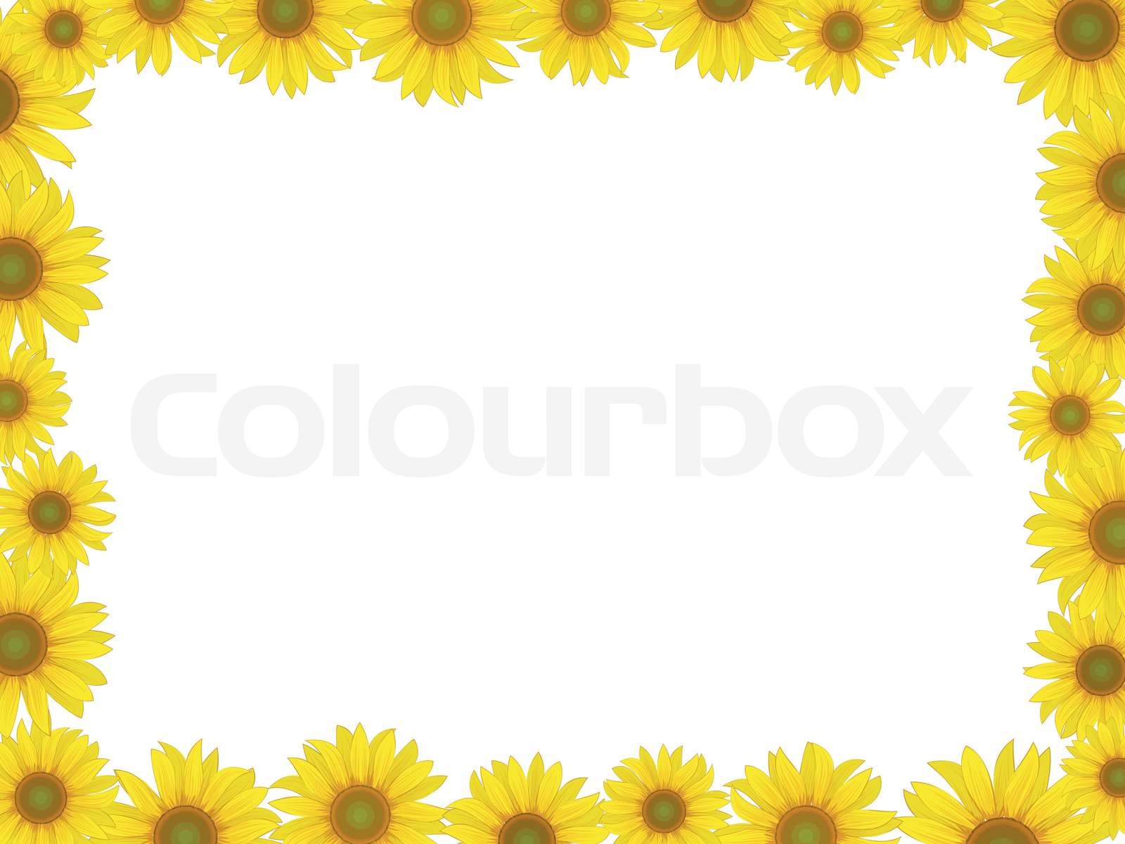 sunflower frame | Stock vector | Colourbox