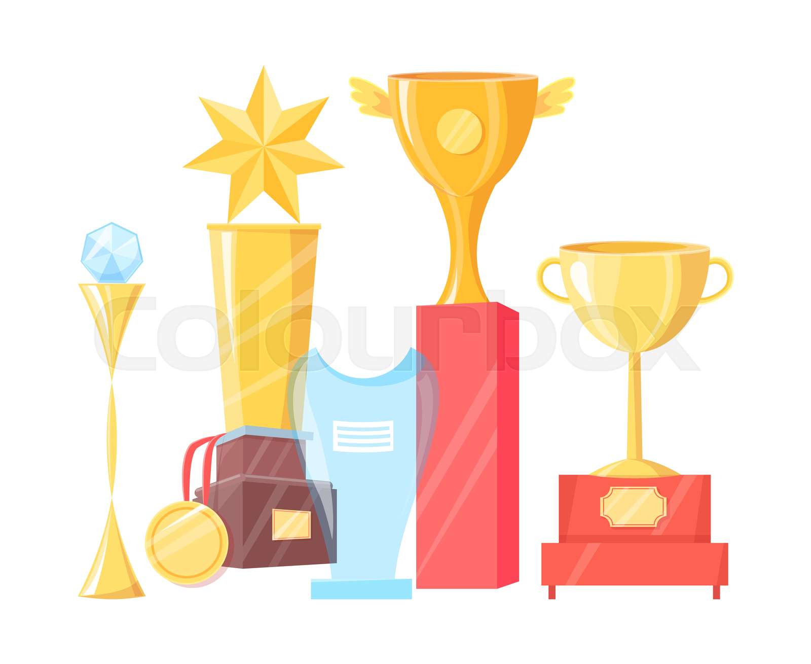 Collection of Various Awards Vector Illustration | Stock vector | Colourbox