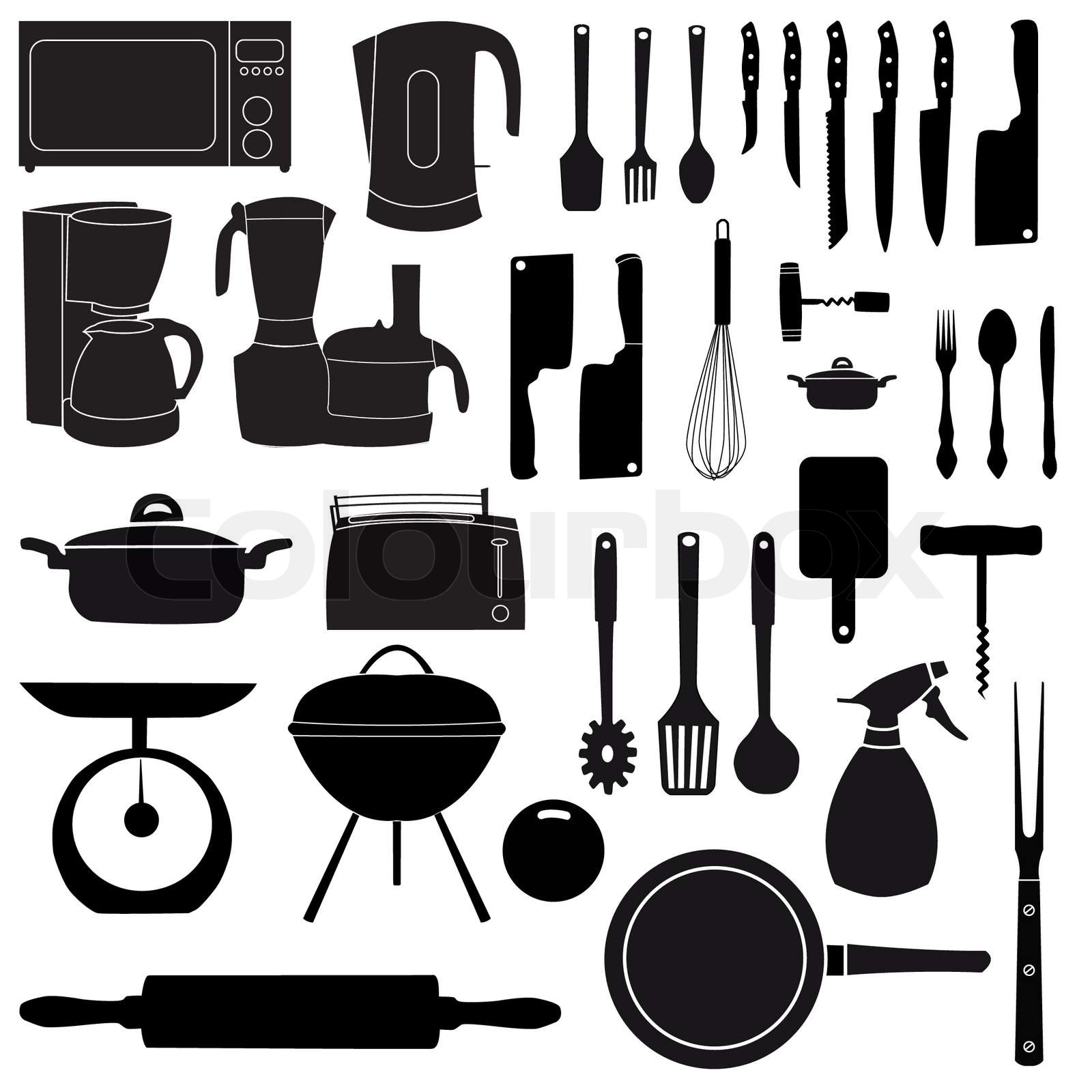 vector illustration of kitchen tools for cooking | Stock vector | Colourbox