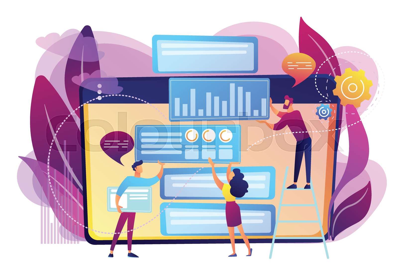 Content marketing concept vector illustration. | Stock vector | Colourbox