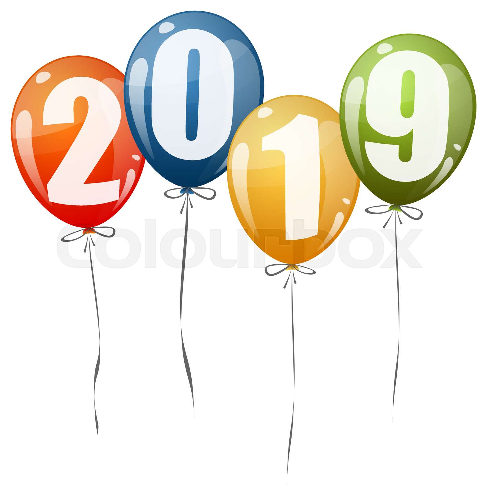 New Year 2019 balloons | Stock vector | Colourbox
