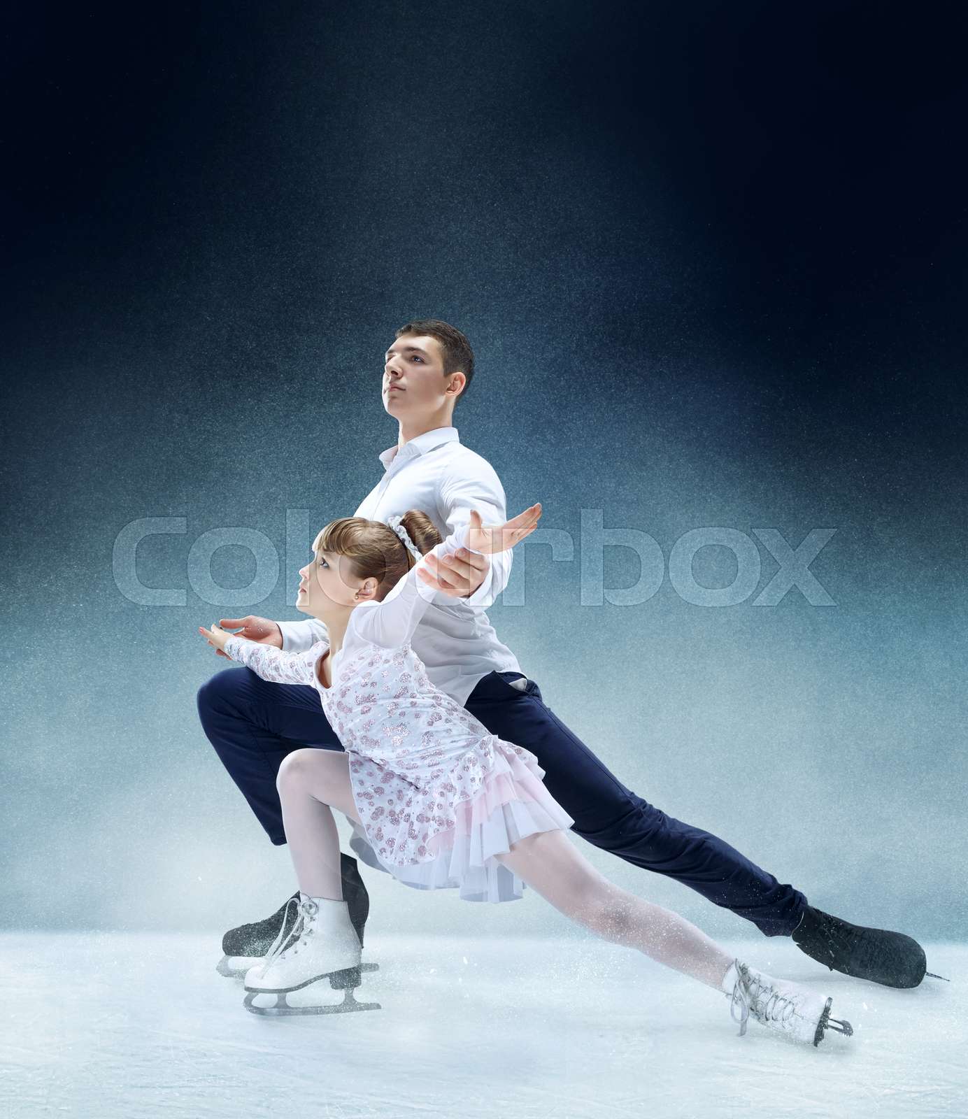 Little girl figure skating at the indoor ice arena. | Stock image ...