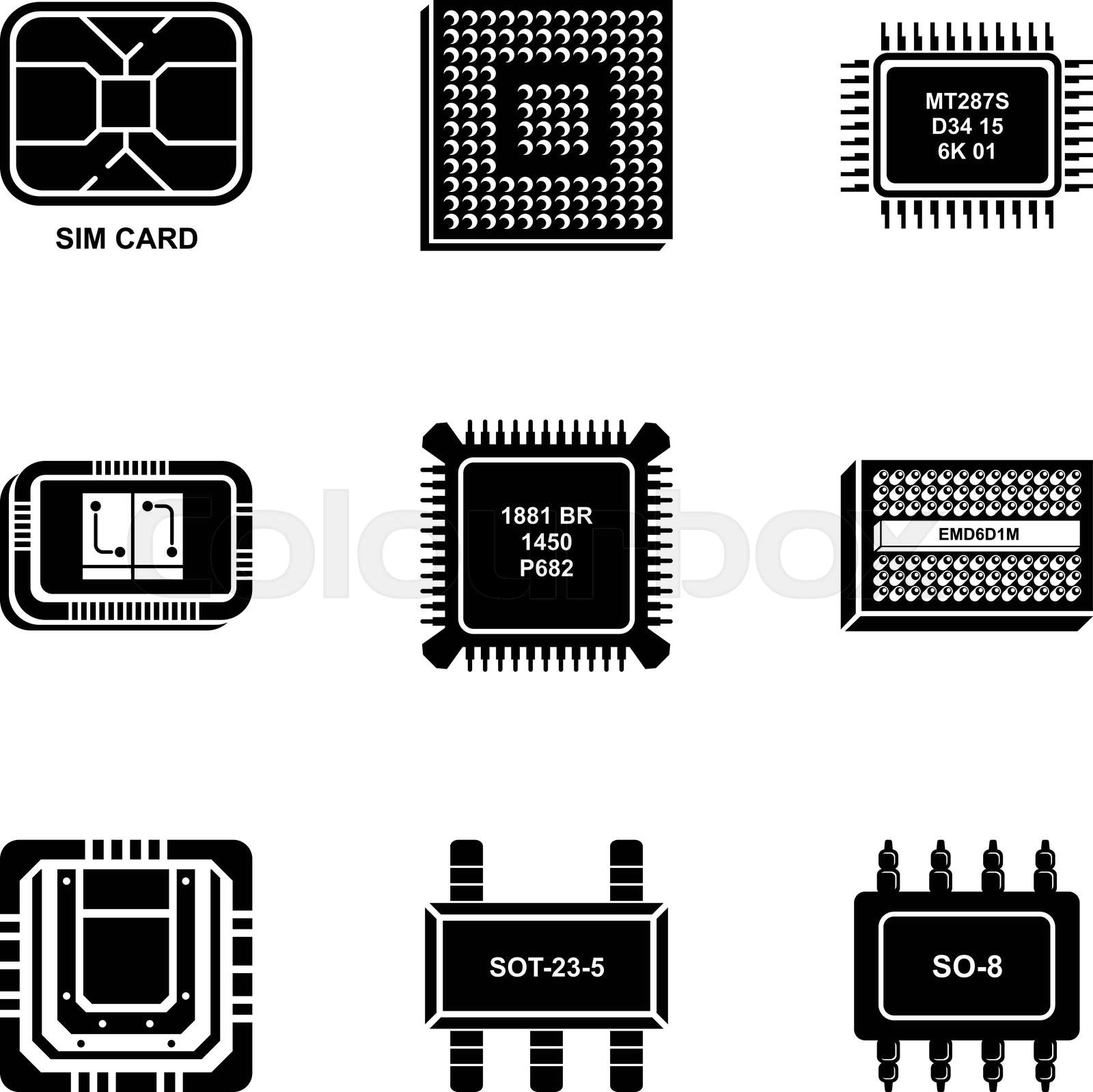 Braze icons set, simple style | Stock vector | Colourbox