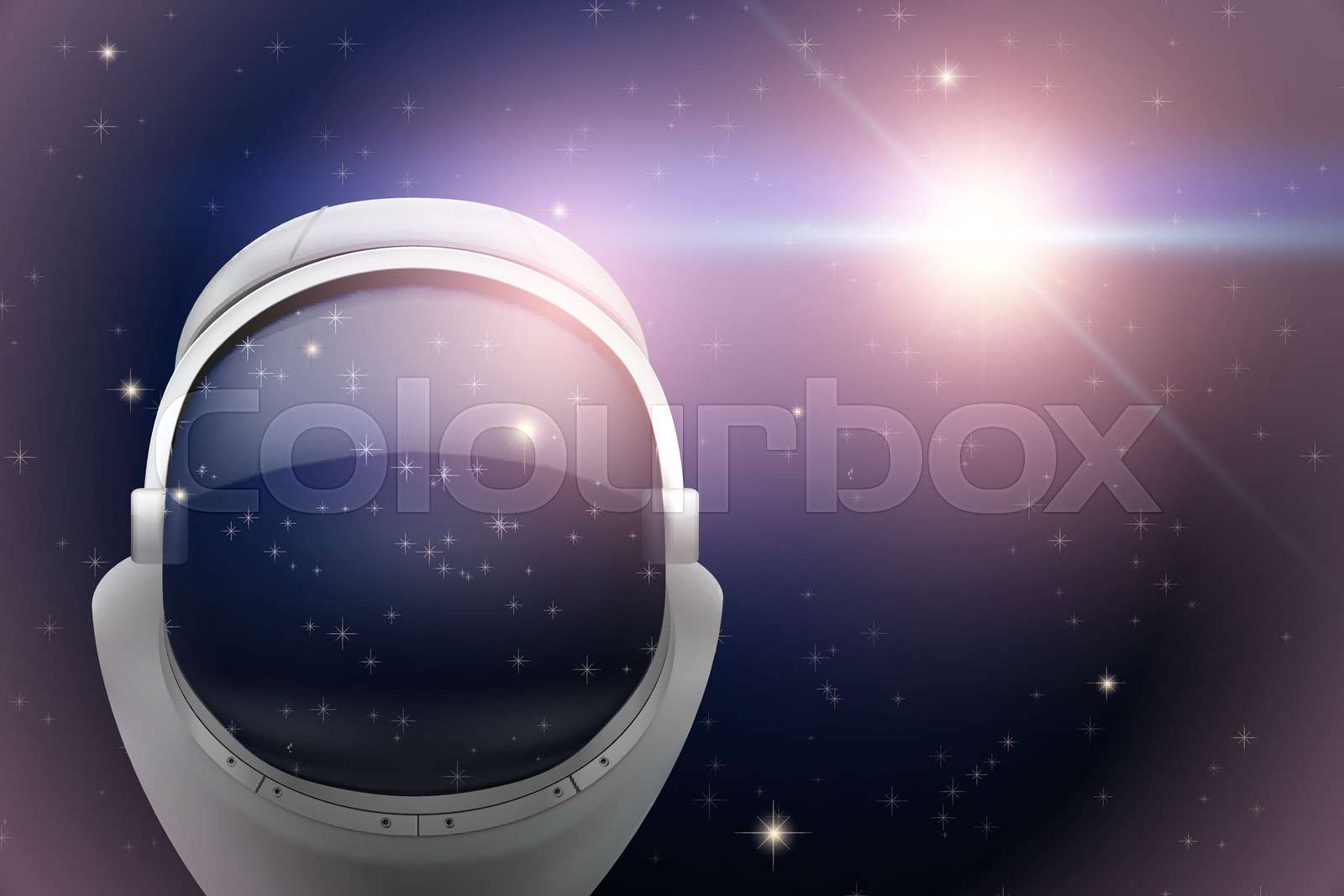 Galaxy Astronaut Helmet Reflection