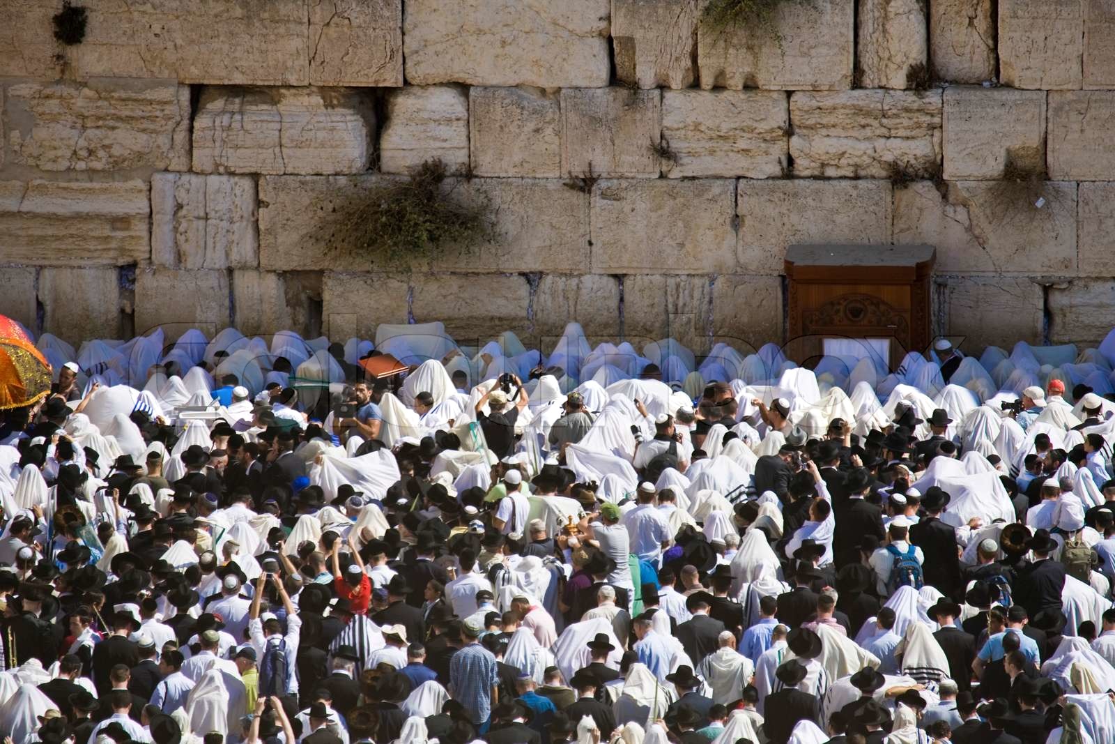 Prayer of Jews at Western Wall Jerusalem Israel | Stock image | Colourbox