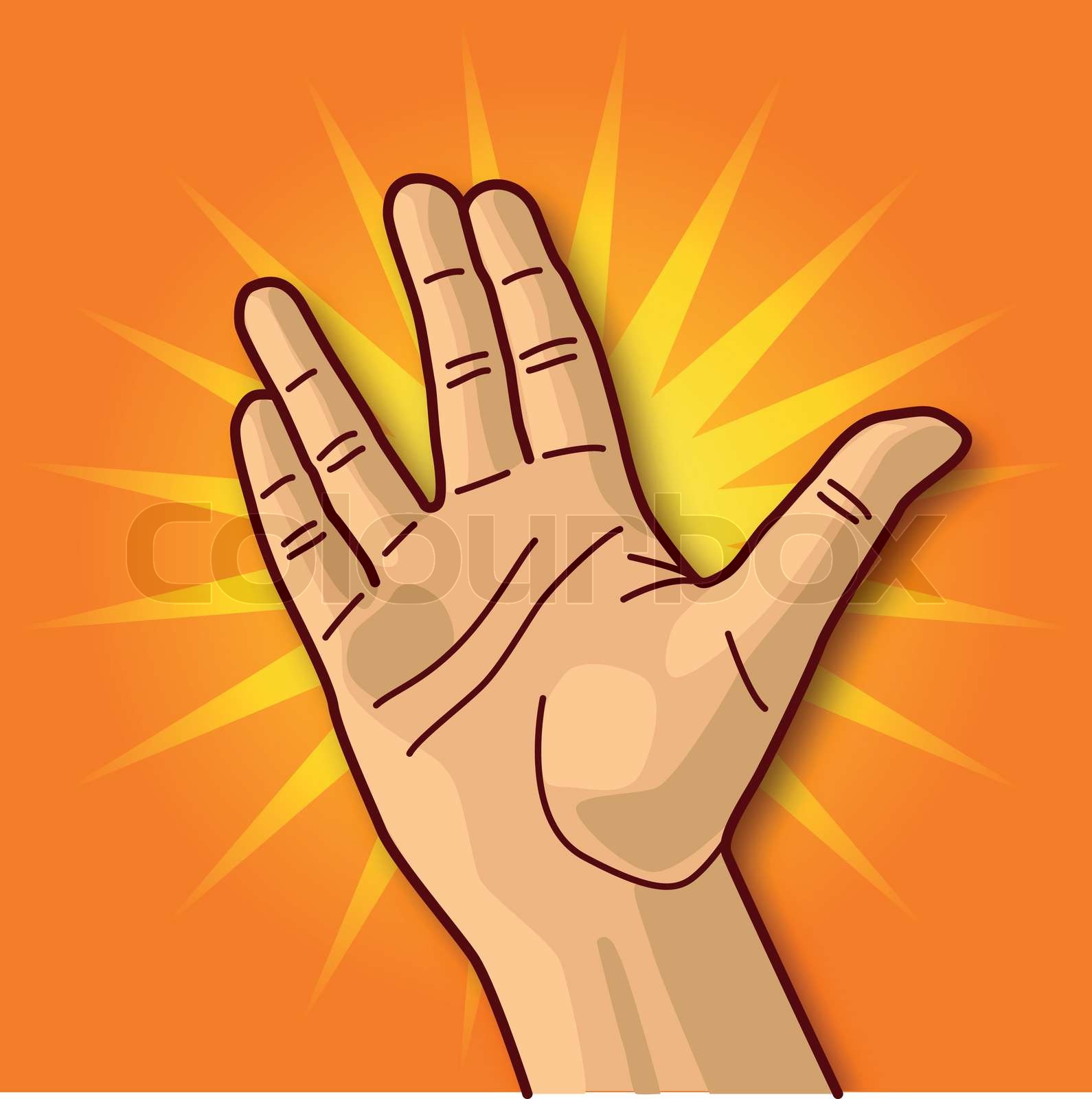 Die offene Hand | Stock-Vektor | Colourbox