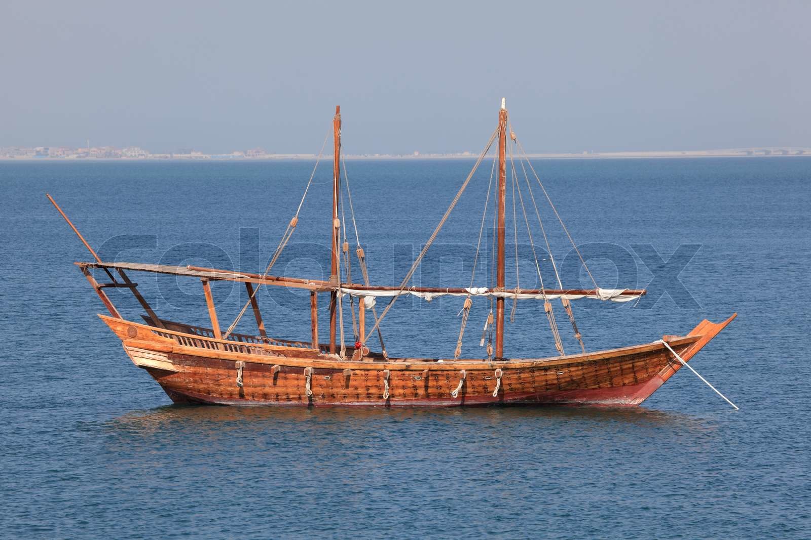 Traditional arabic dhow in Doha, Qatar | Stock image | Colourbox