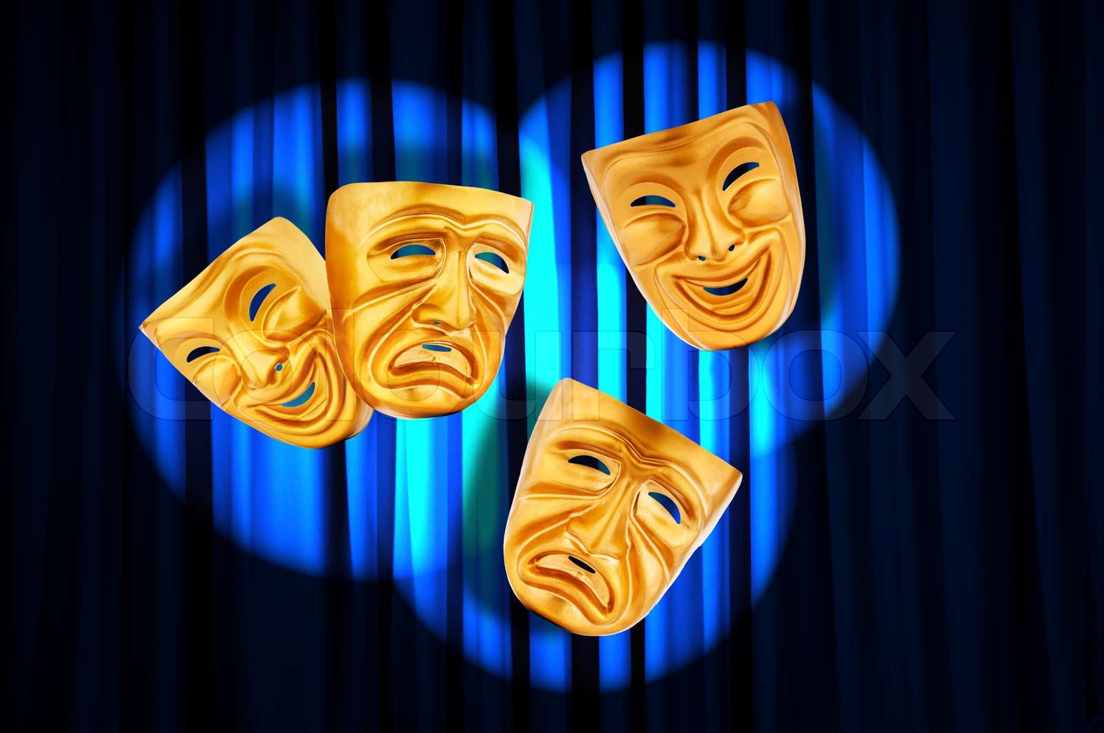 Theateraufführung Konzept mit Masken | Stock Bild | Colourbox