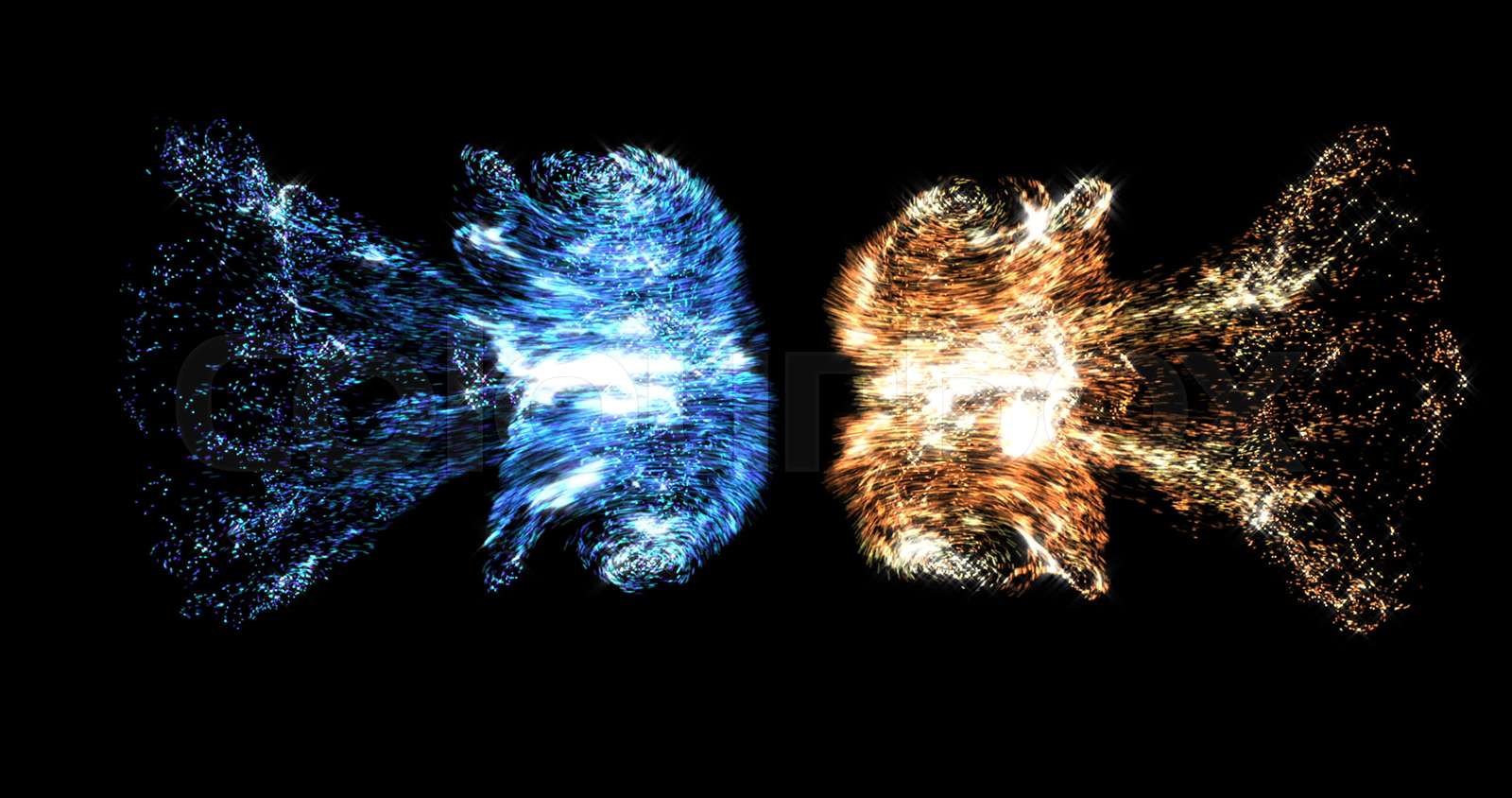 Colorful Particles Dust Collision Overlay 4K High Resolution. Smoke ...