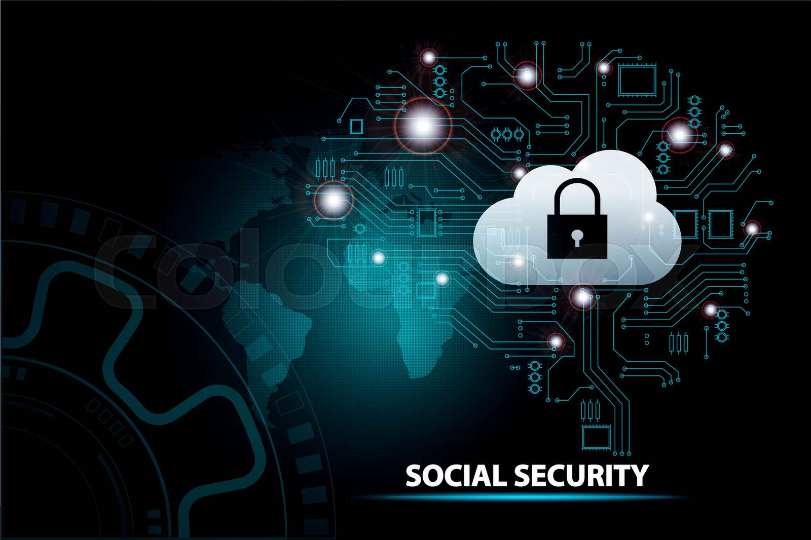social security cyber security | Stock image | Colourbox