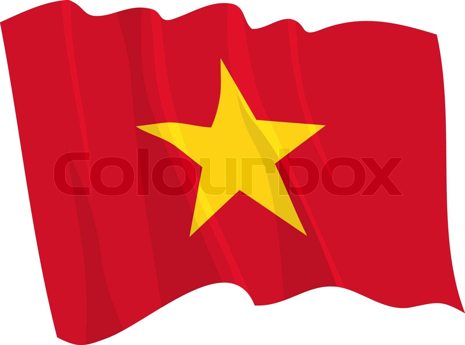 Political waving flag of Vietnam | Stock vector | Colourbox