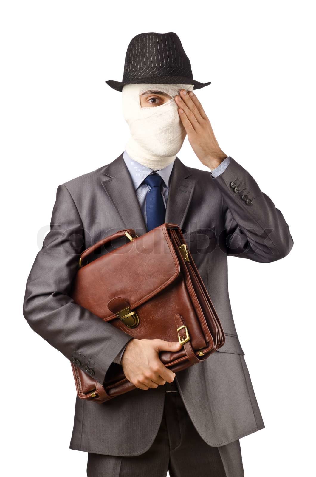 Man covered in medical bandages | Stock image | Colourbox