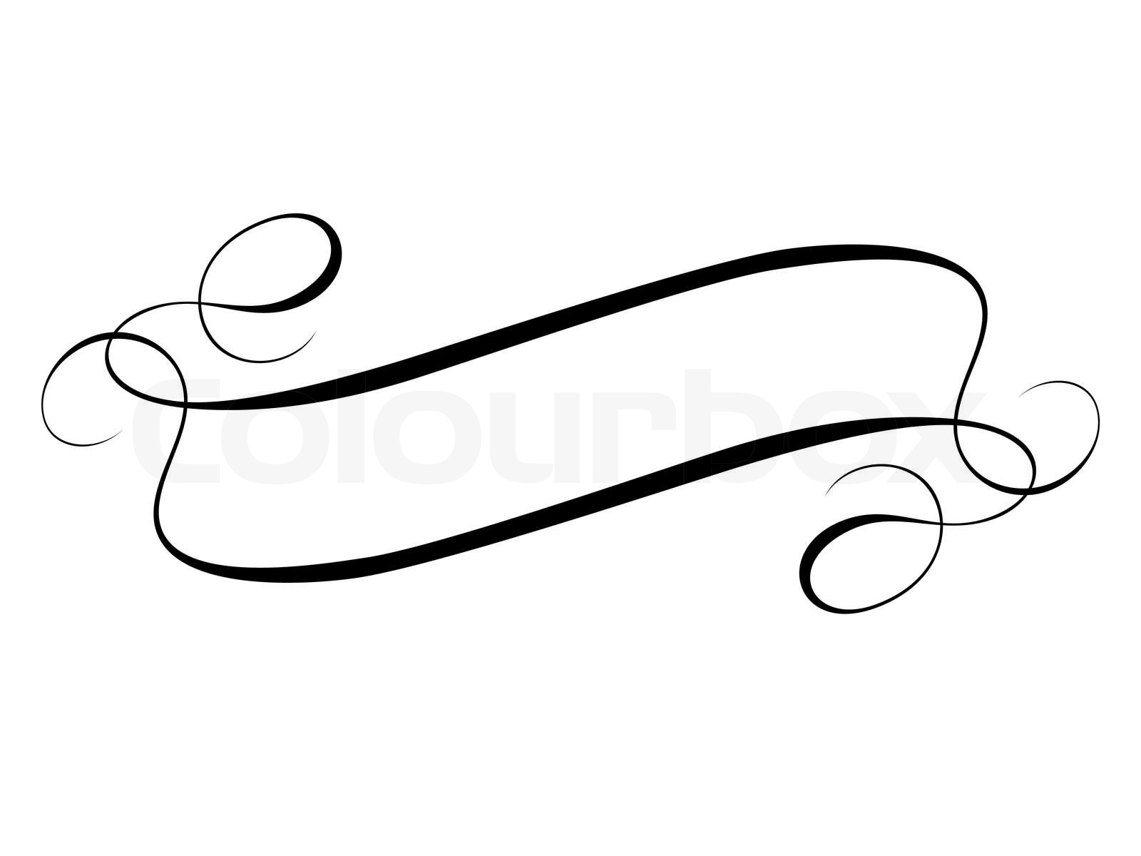 Vector calligraphy ribbon frame banner | Stock vector | Colourbox