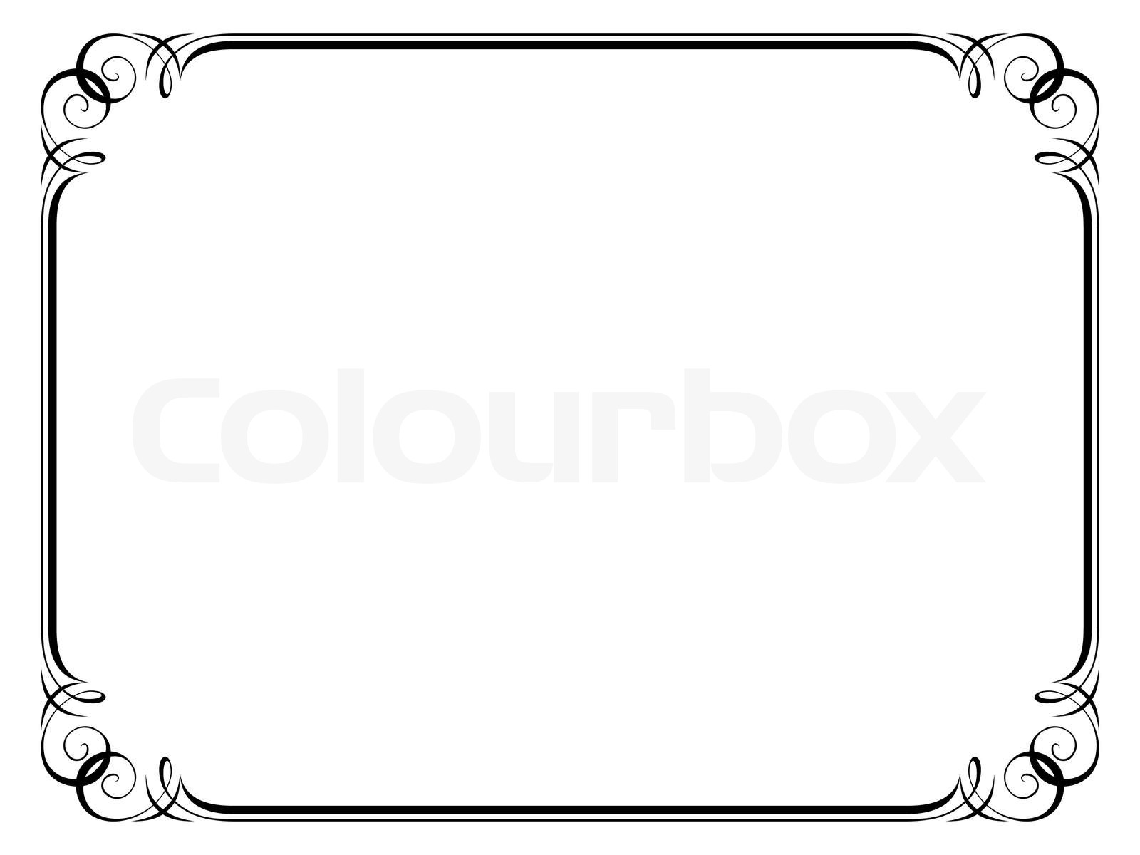 calligraphy ornamental decorative frame | Stock vector | Colourbox