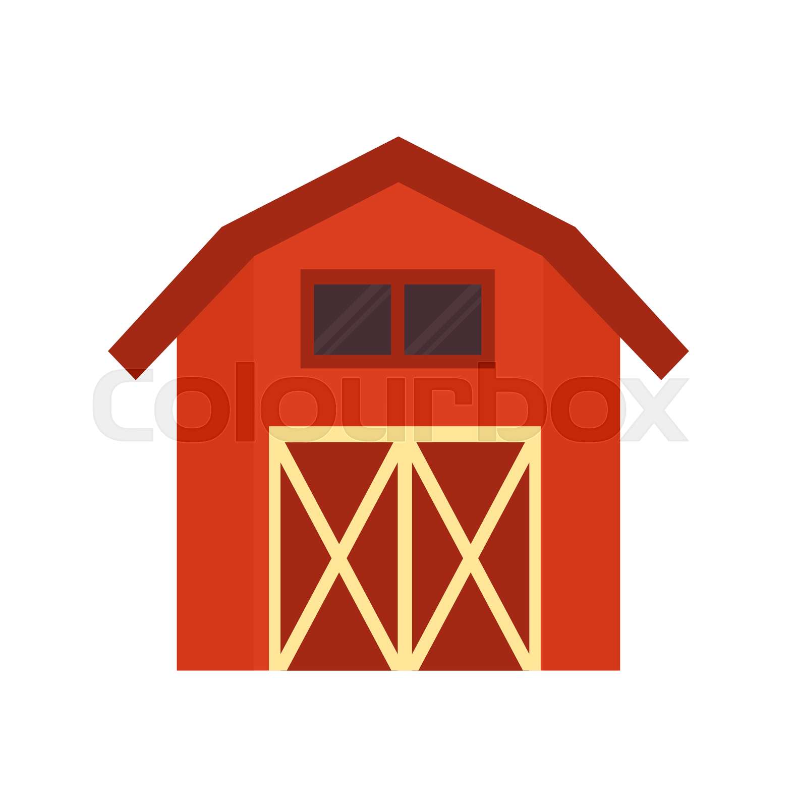 Red Barn Building Vector Isolated Illustration | Stock vector | Colourbox