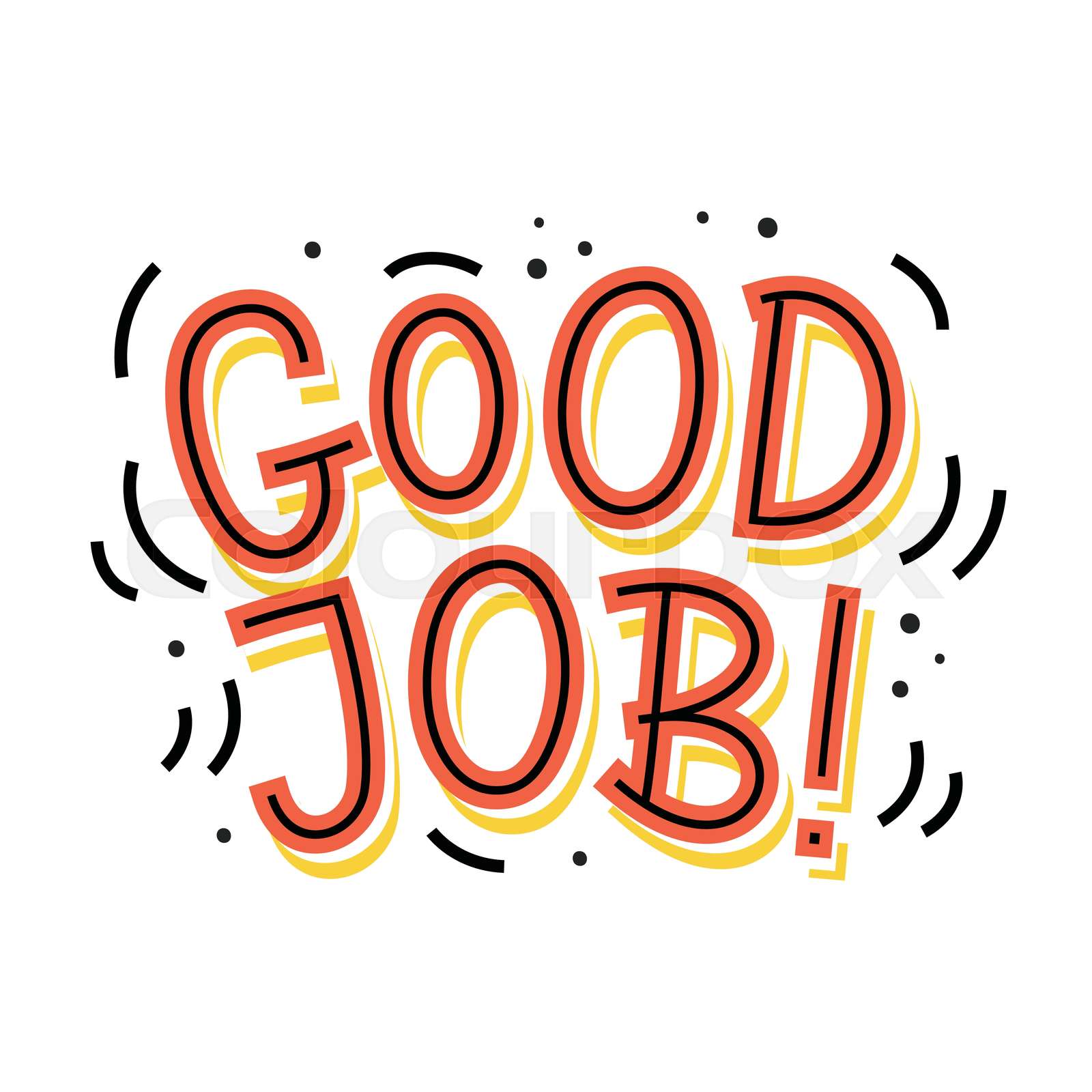 Good Job. Greeting card, banner | Stock vector | Colourbox