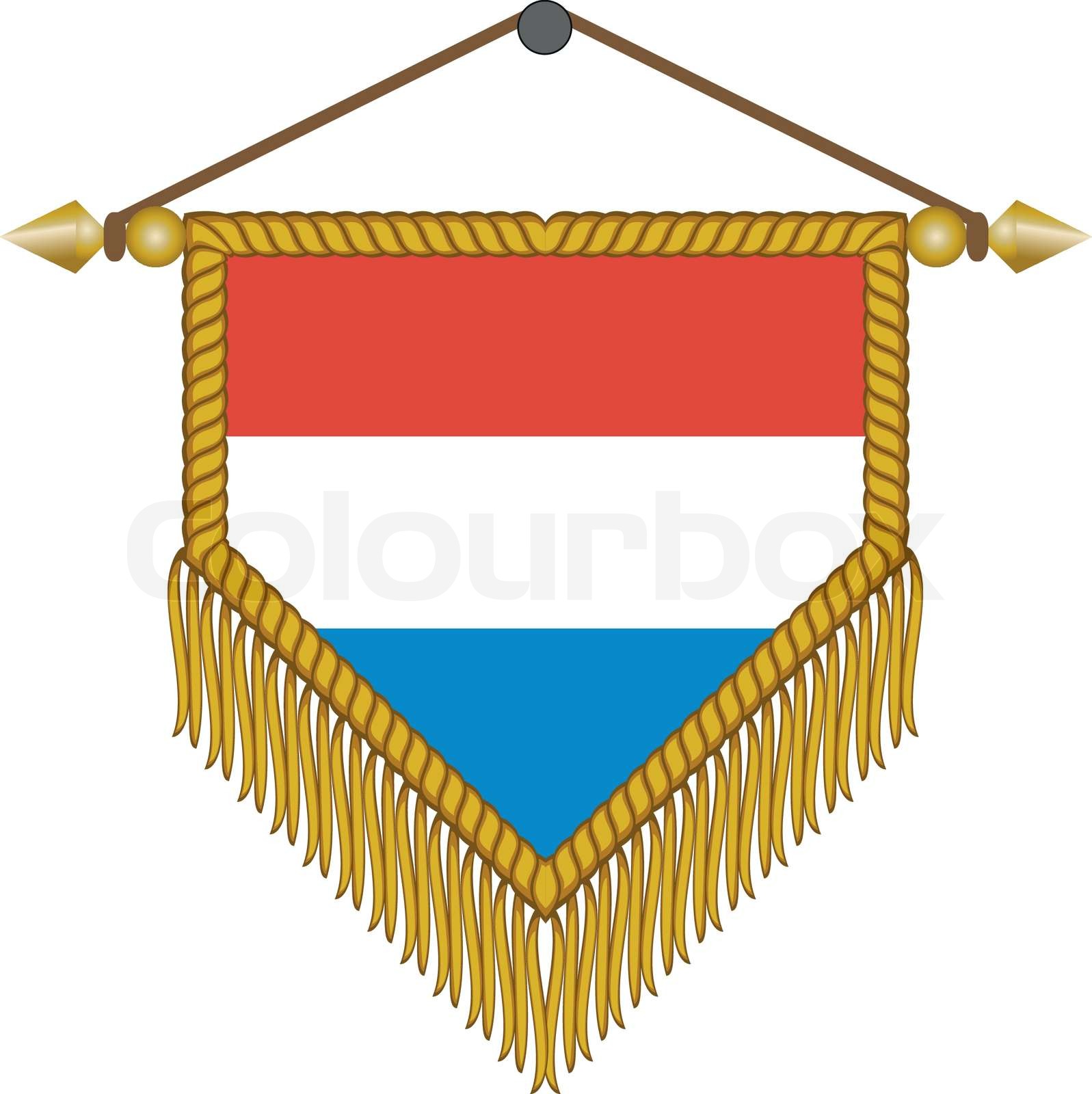 vektor vimpel med flag nederlandsk | Stock vektor | Colourbox