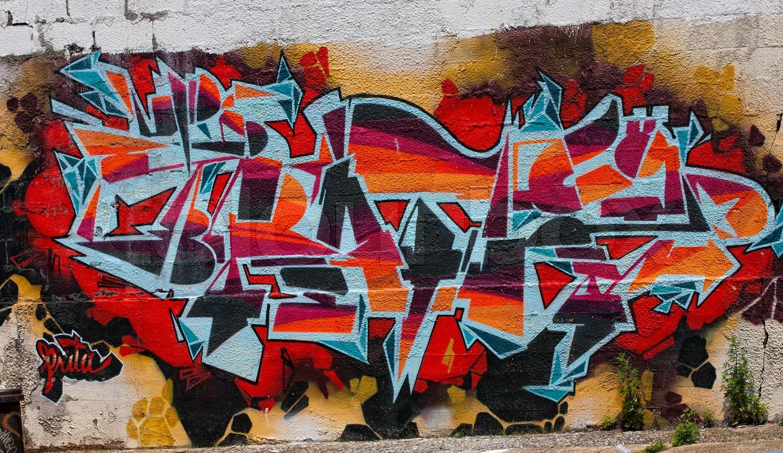Graffiti-Wand in New York | Stock Bild | Colourbox